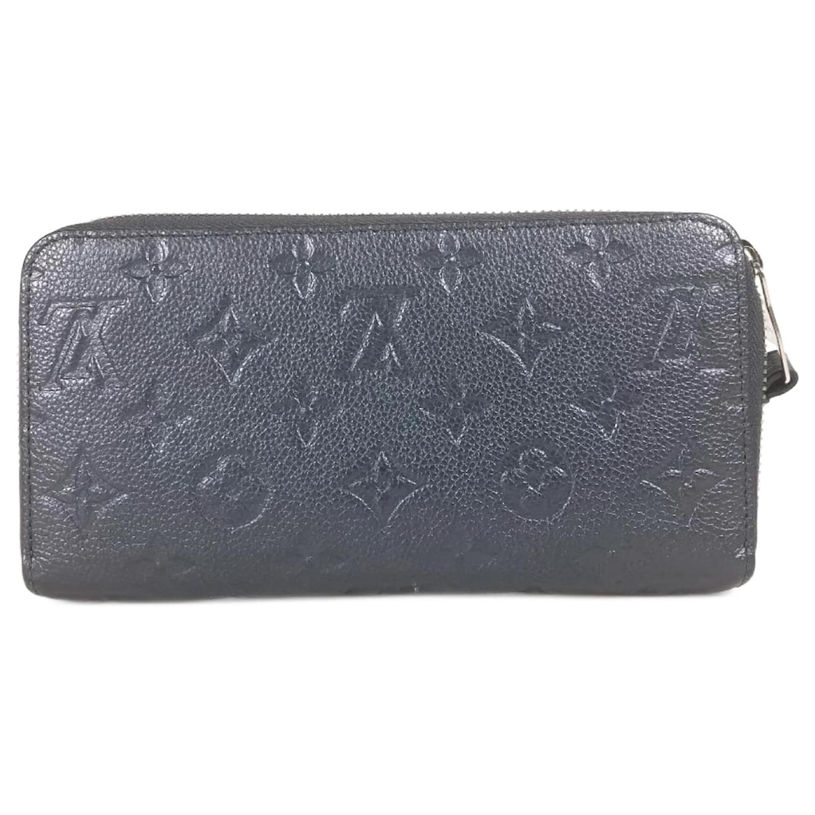 Louis Vuitton Monogram Empreinte Long Wallet Blue Leather Cloth ref ...