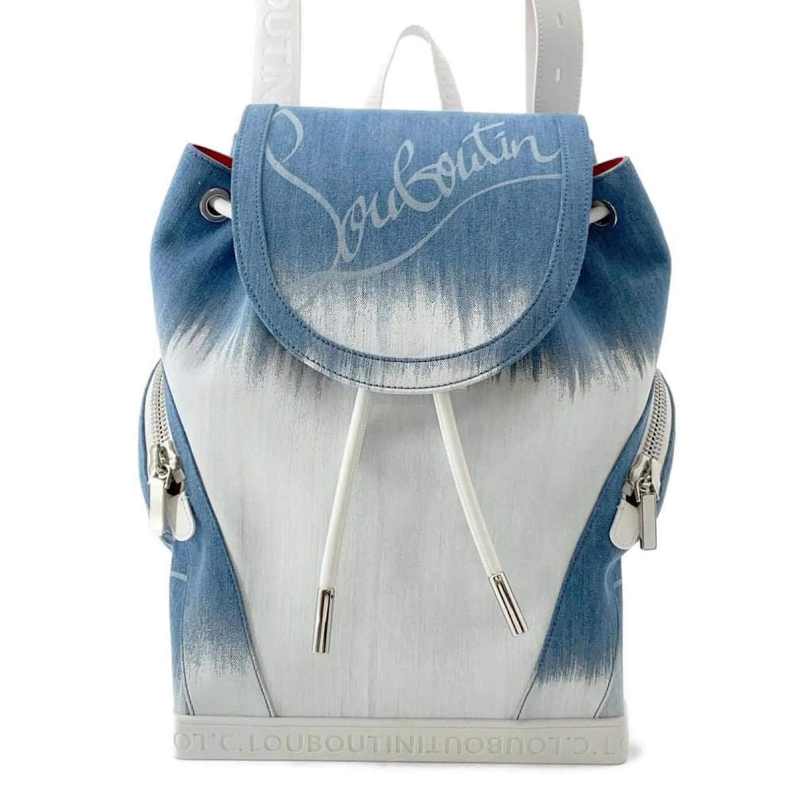 Christian Louboutin Explora Funk Small Backpack White Red Blue Rubber ...
