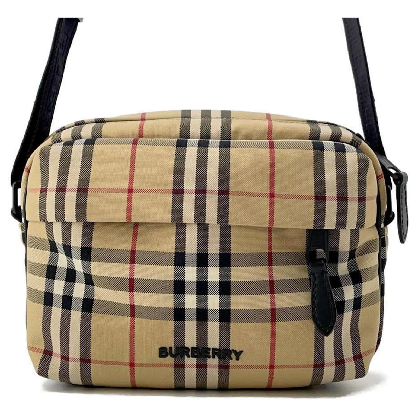 Burberry Nova Check Paddy Shoulder Bag Beige Leather Cloth ref.1629610 ...