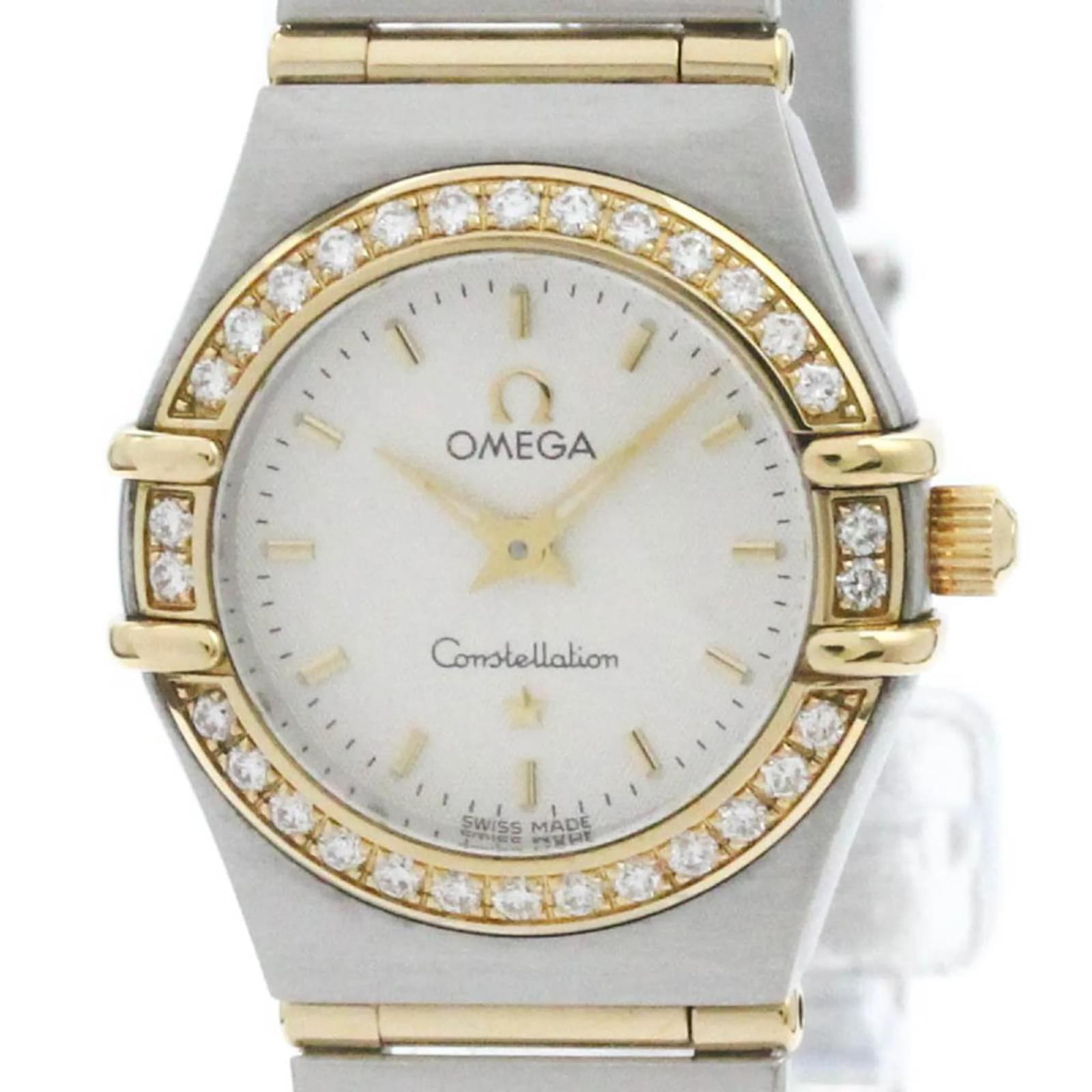 Omega Constellation Diamond 18K Gold Steel Watch ref.1629766 - Joli Closet