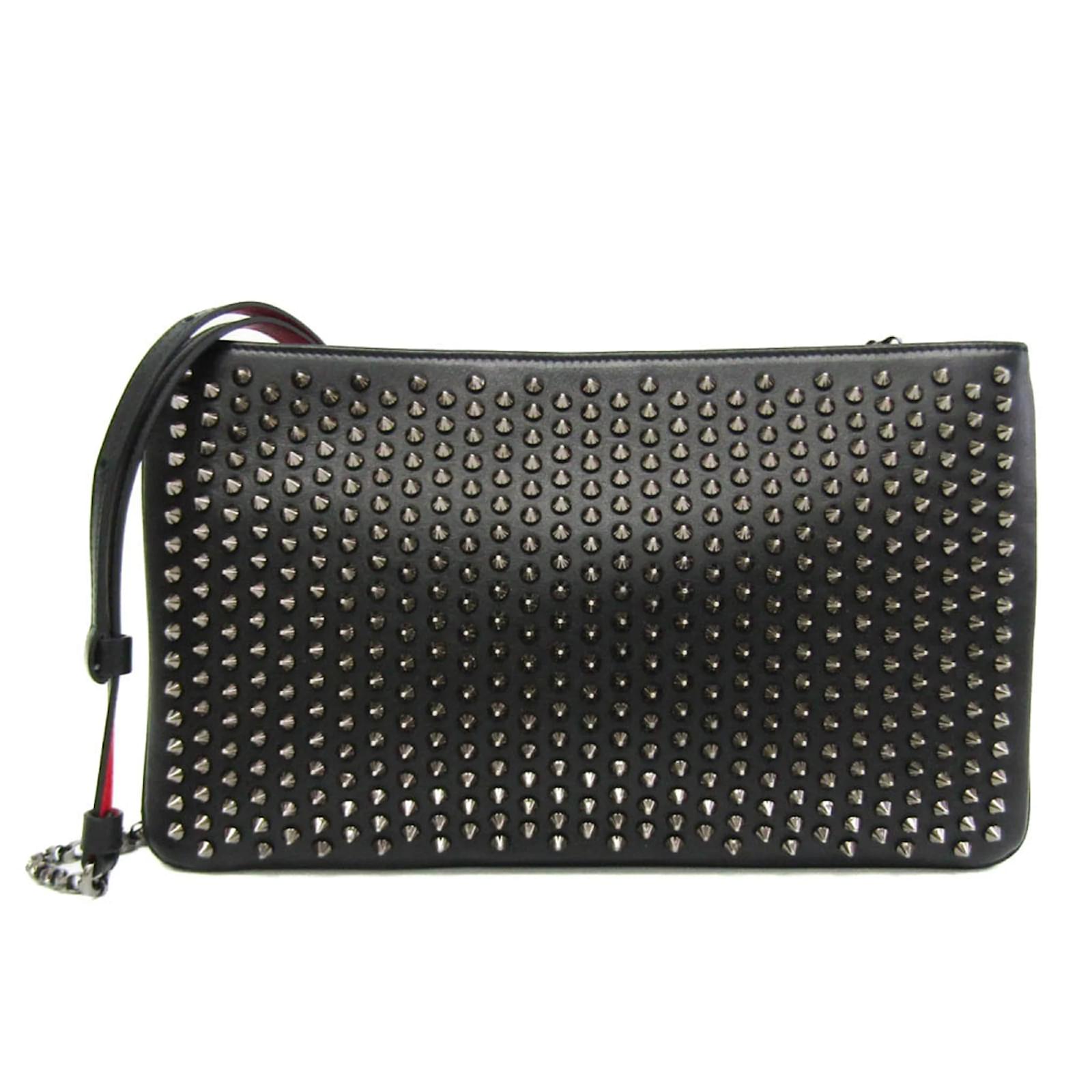 Christian Louboutin Black Leather Studded Shoulder Bag ref.1630070 ...