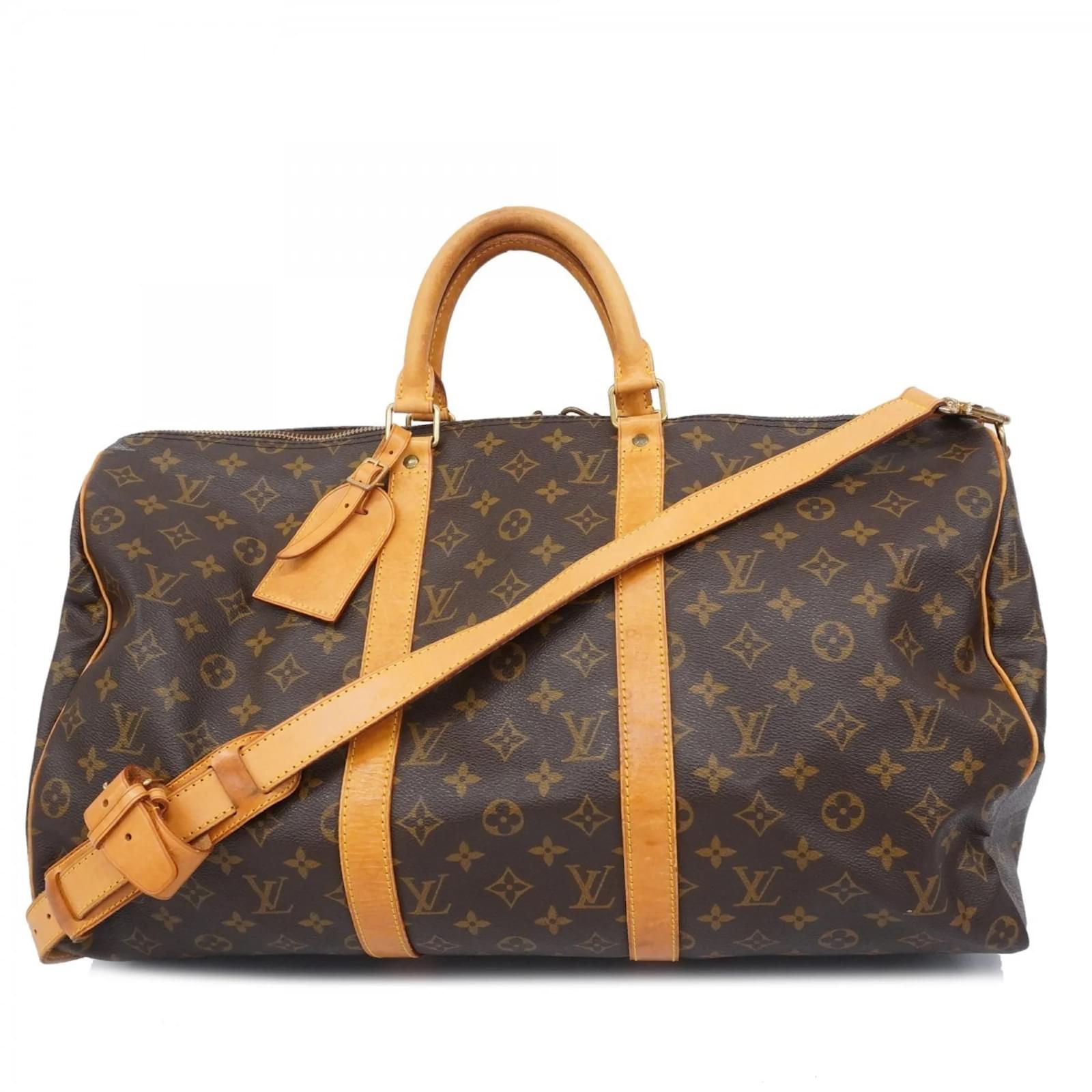 Louis Vuitton Boston Bag Monogram Keepall Bandouliere 50 Brown ref ...