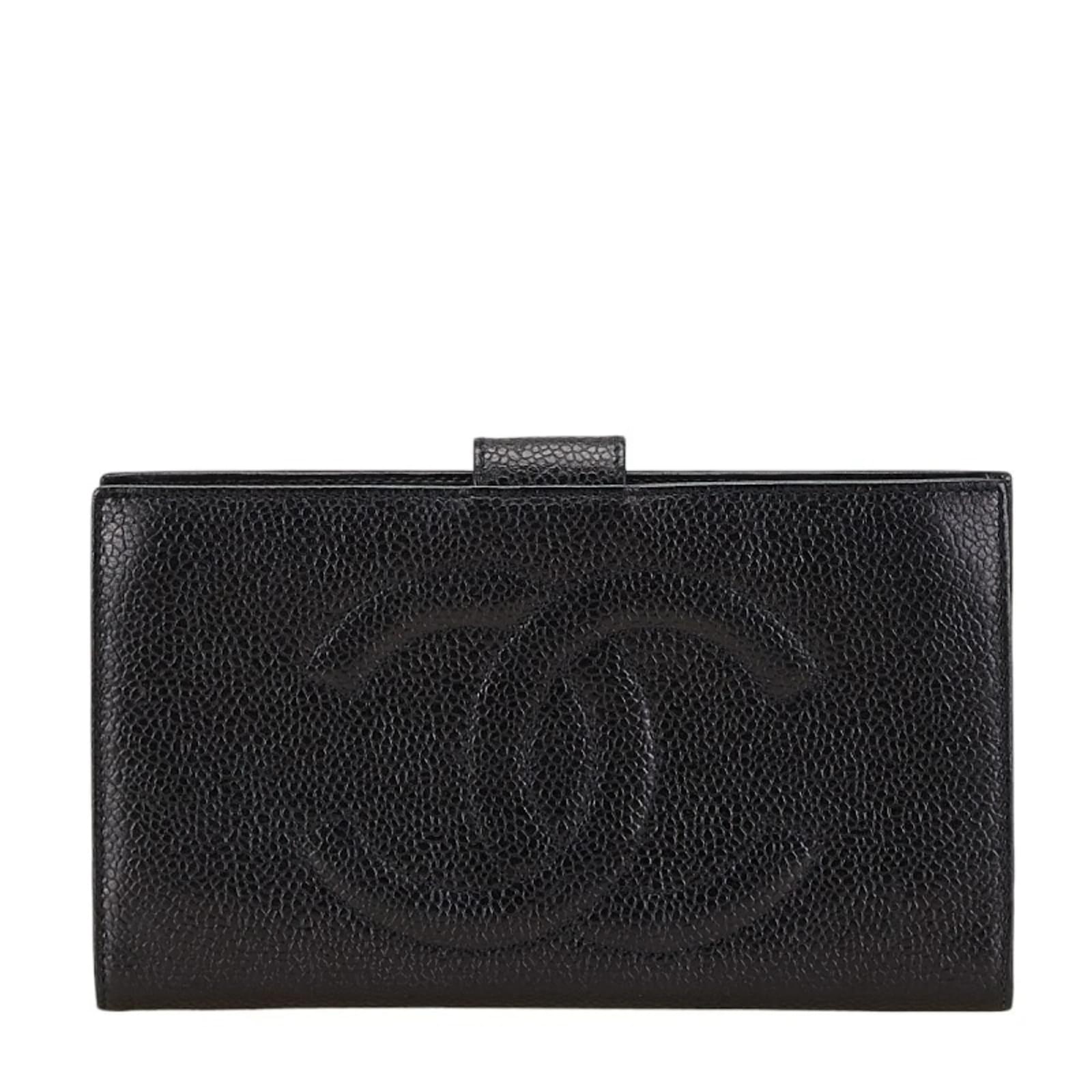 Chanel Coco Mark Long Wallet in Black Caviar Leather ref.1631815 - Joli ...