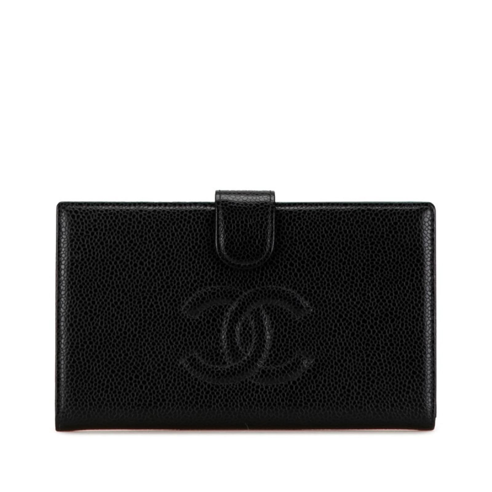 Chanel Coco Mark Long Wallet Black Leather ref.1631965 - Joli Closet