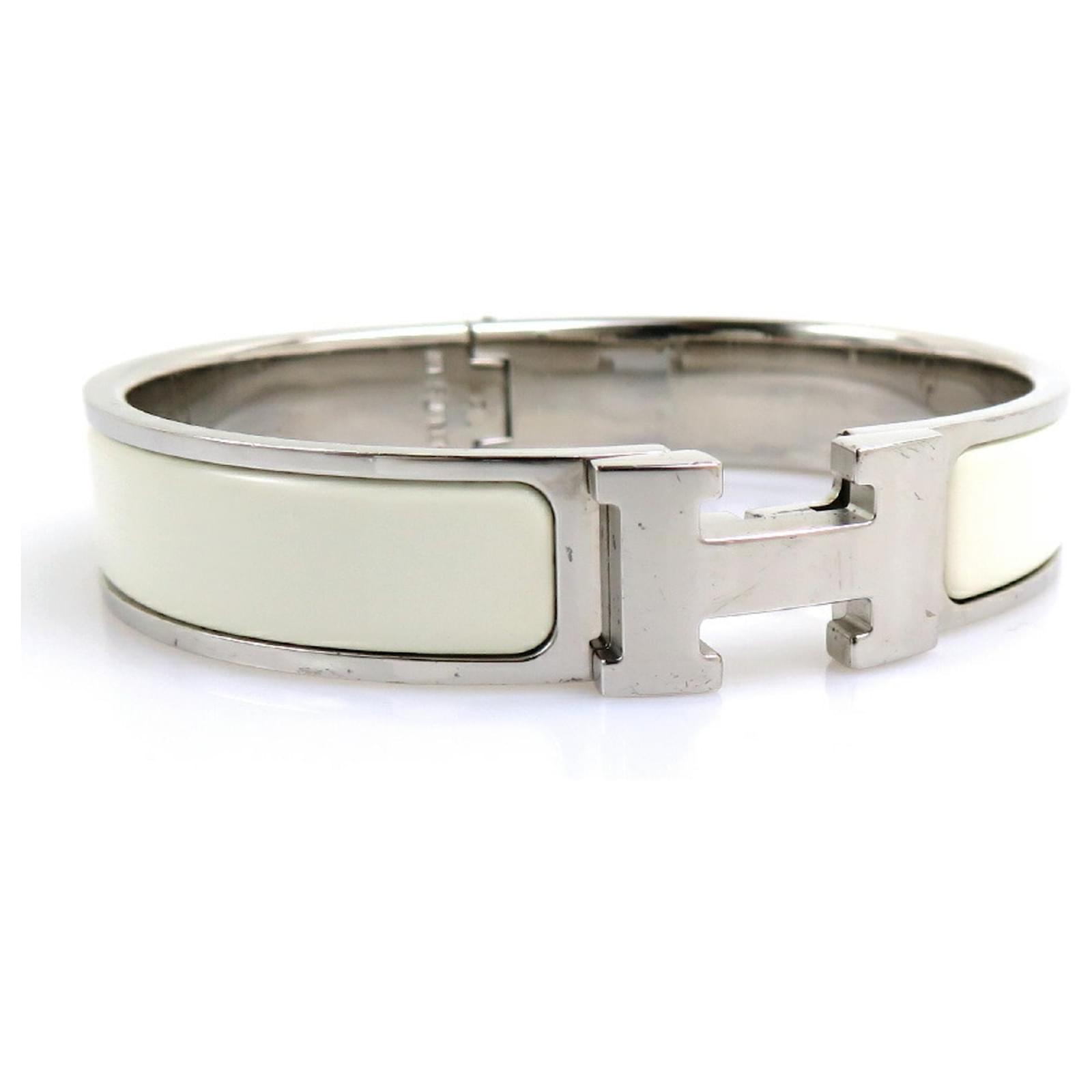 Hermes white bangle store