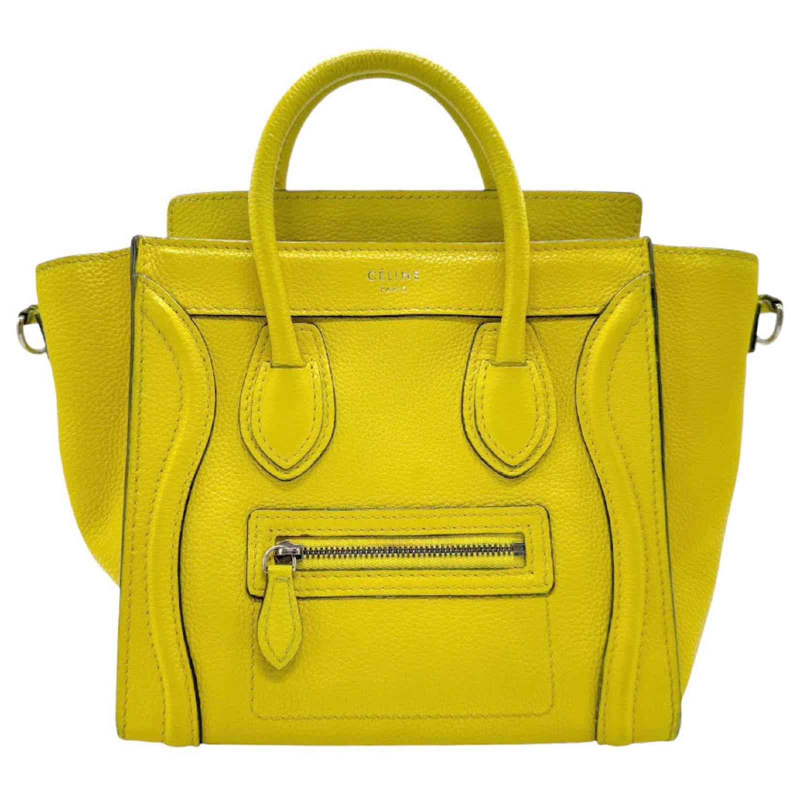 Céline Celine Yellow Leather Handbag ref.1632146 - Joli Closet