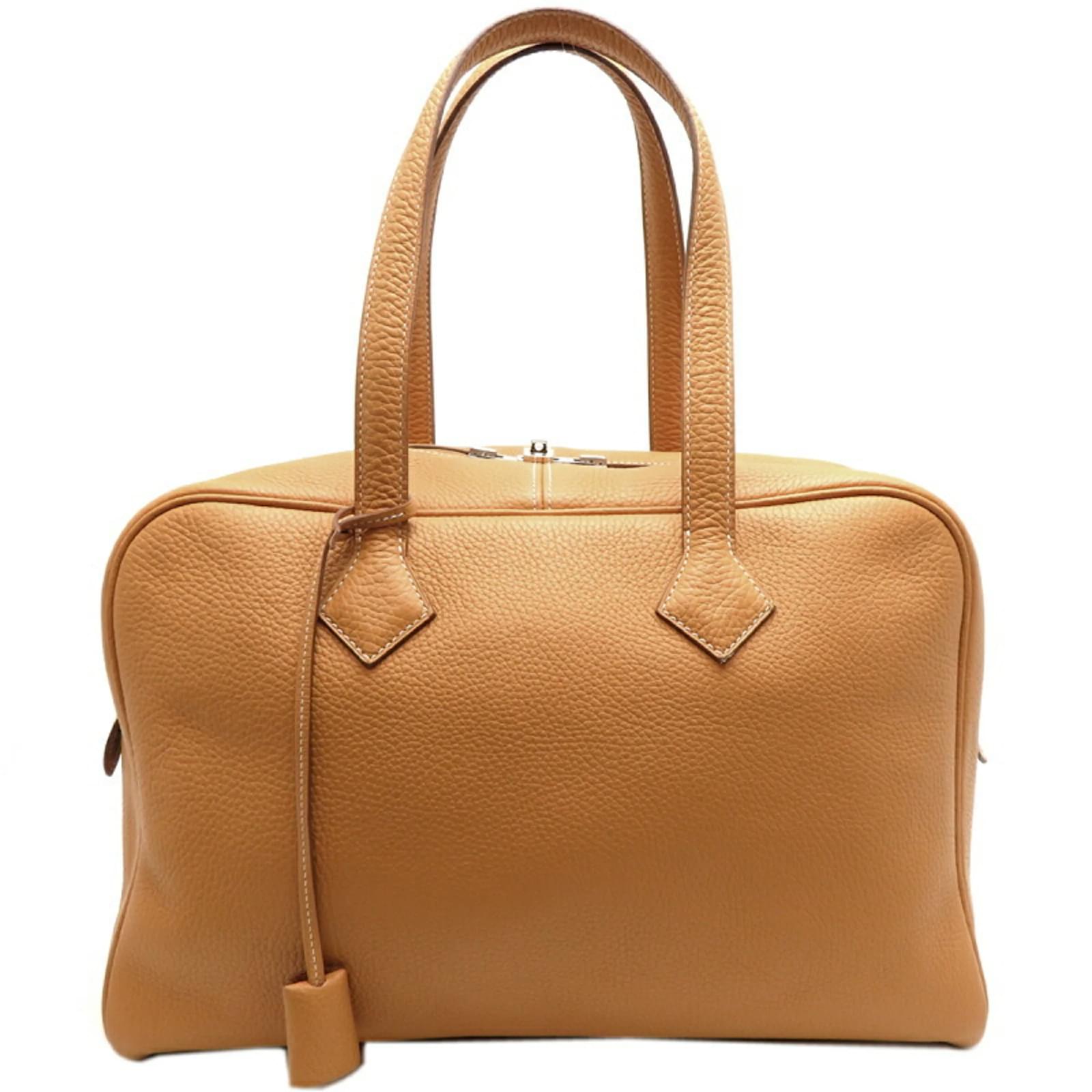 Hermès Hermes Victoria 35 Boston Bag Leather ref.1632170 - Joli Closet