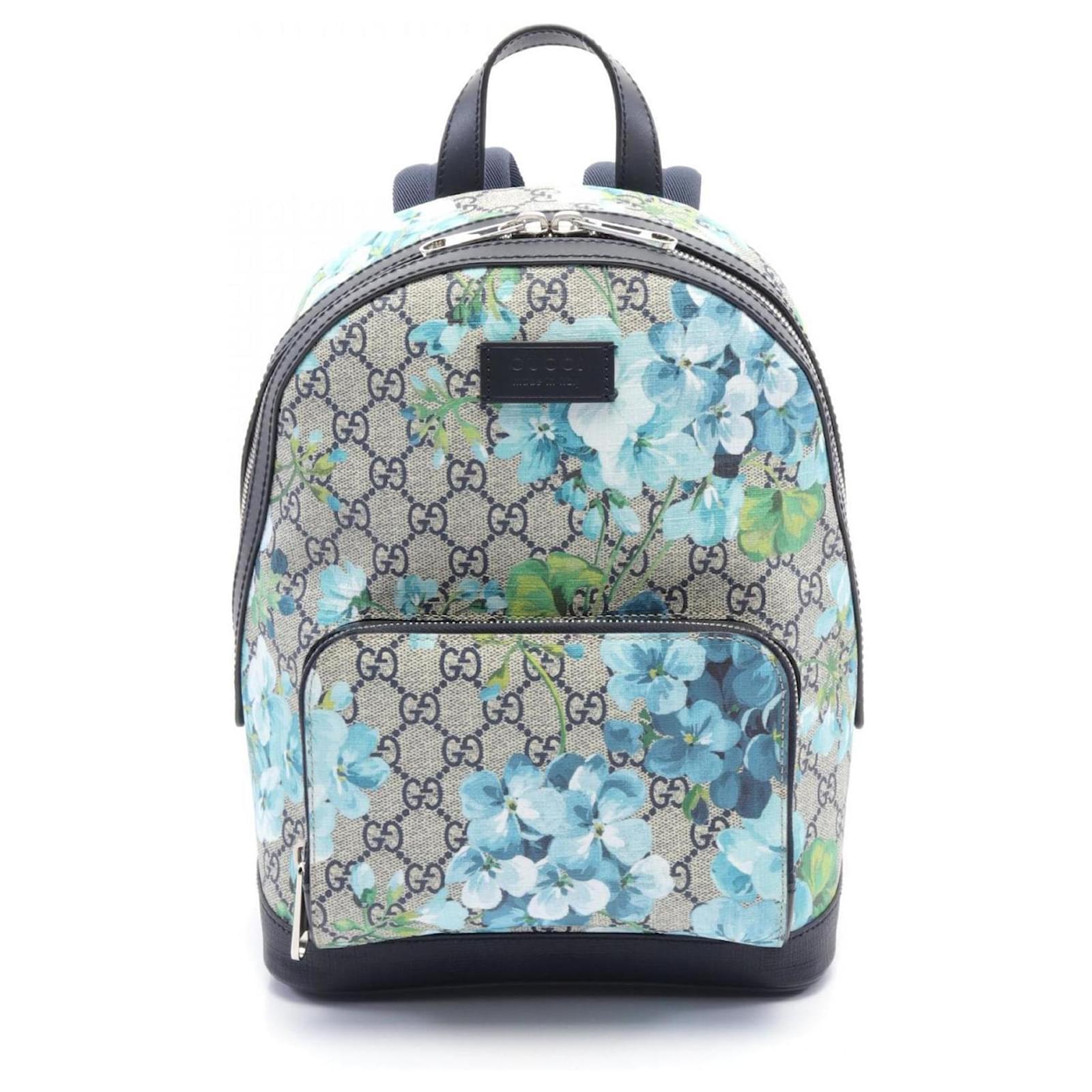 Gucci GG Blooms Backpack Multiple colors Beige Leather Cloth Plastic ...