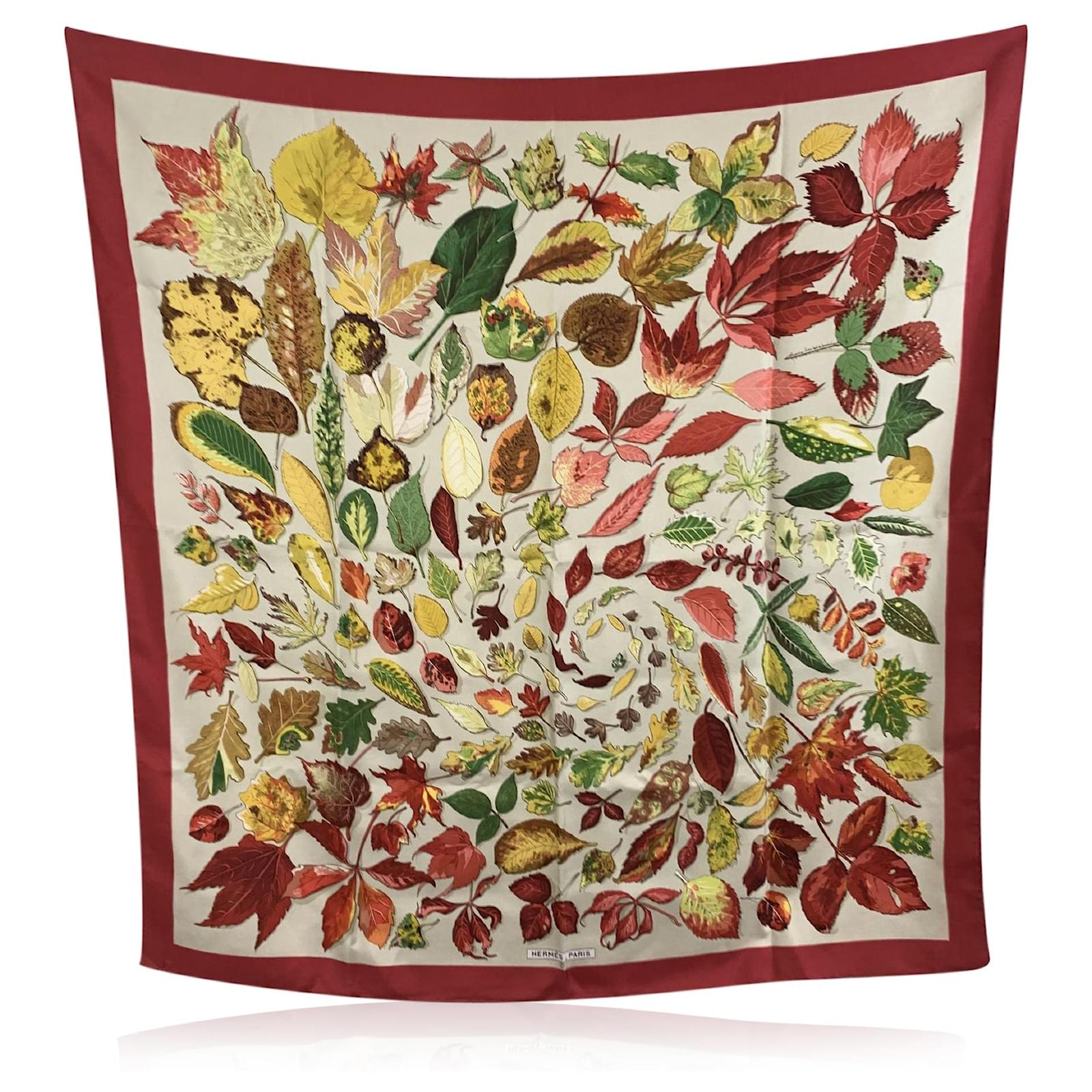 Hermès Hermes Silk Scarf Tourbillon 1968 Christiane Vauzelles Autumn ...