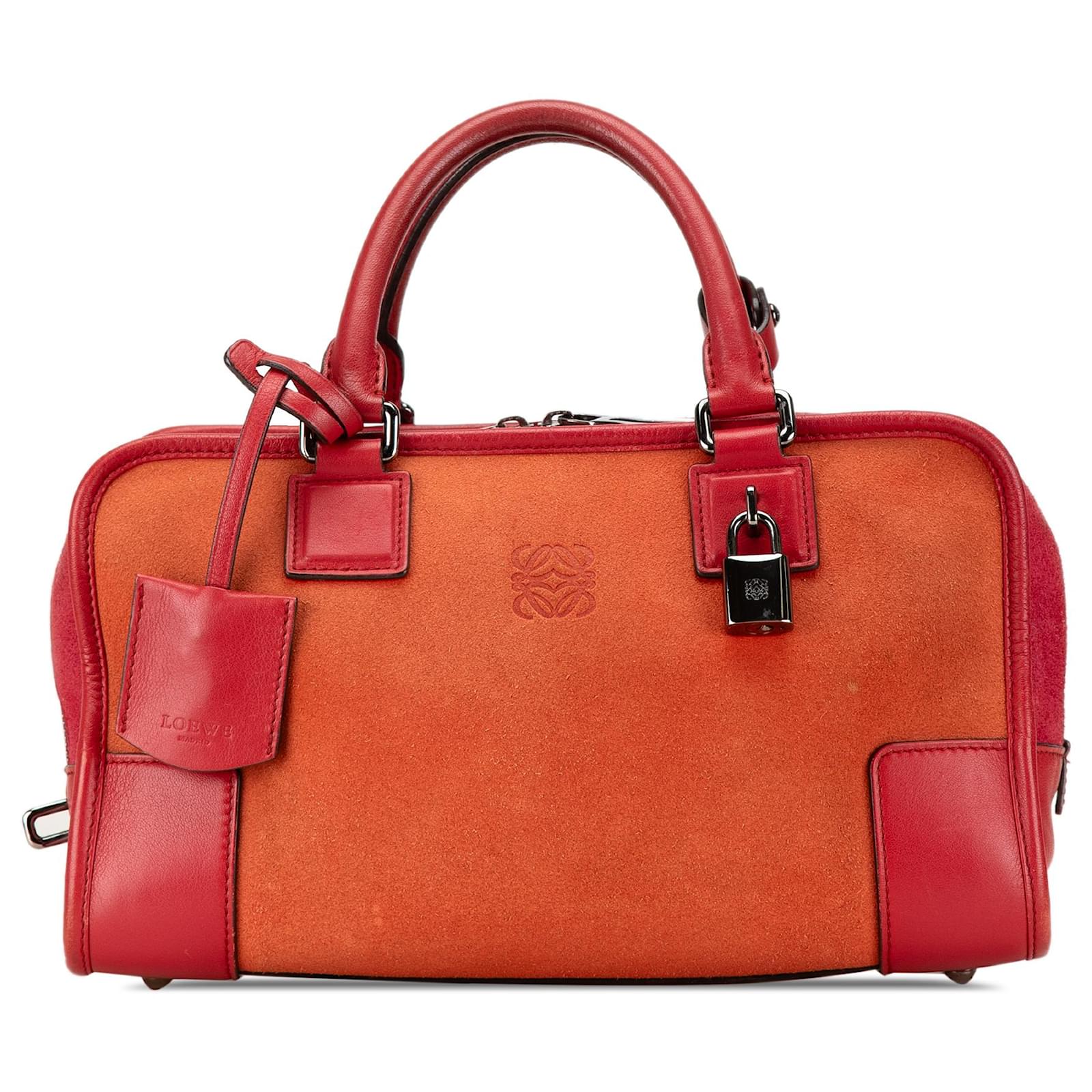 LOEWE Orange Suede Amazona 28 Leather Pony-style calfskin ref.1635304 ...