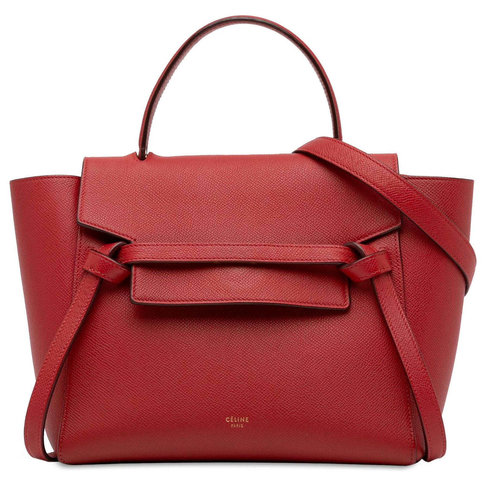 Céline Celine Red Micro Belt Bag Leather Pony-style calfskin ref ...