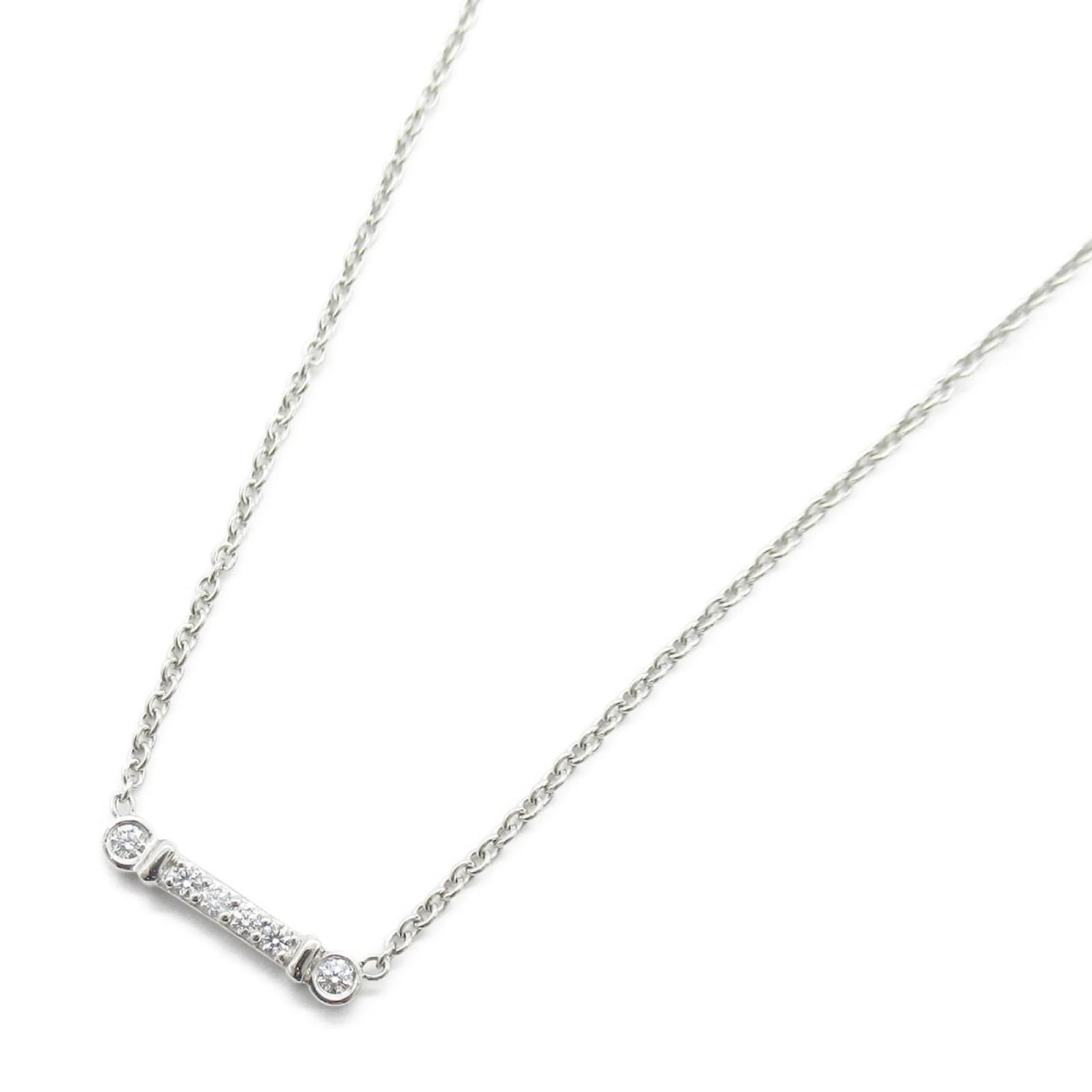 Tiffany & Co. Fleur de Lys Stem Diamond Necklace Platinum ref.1635373 ...