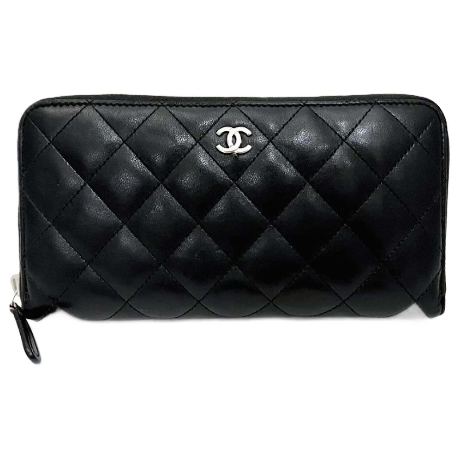 Chanel Coco Mark Matelasse Long Wallet Black Leather ref.1636387 - Joli ...