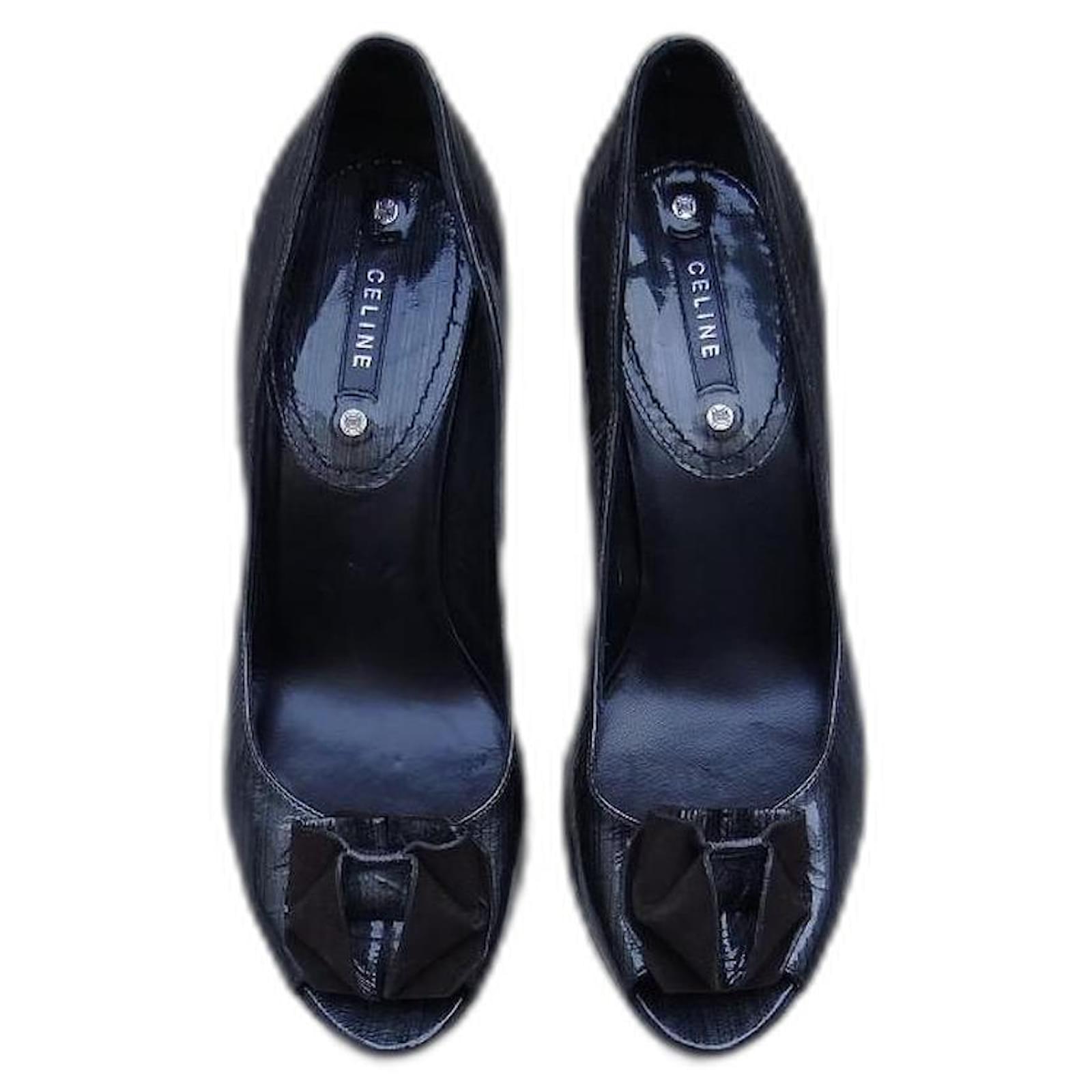 Céline Heels Grey Patent leather ref.1636435 - Joli Closet