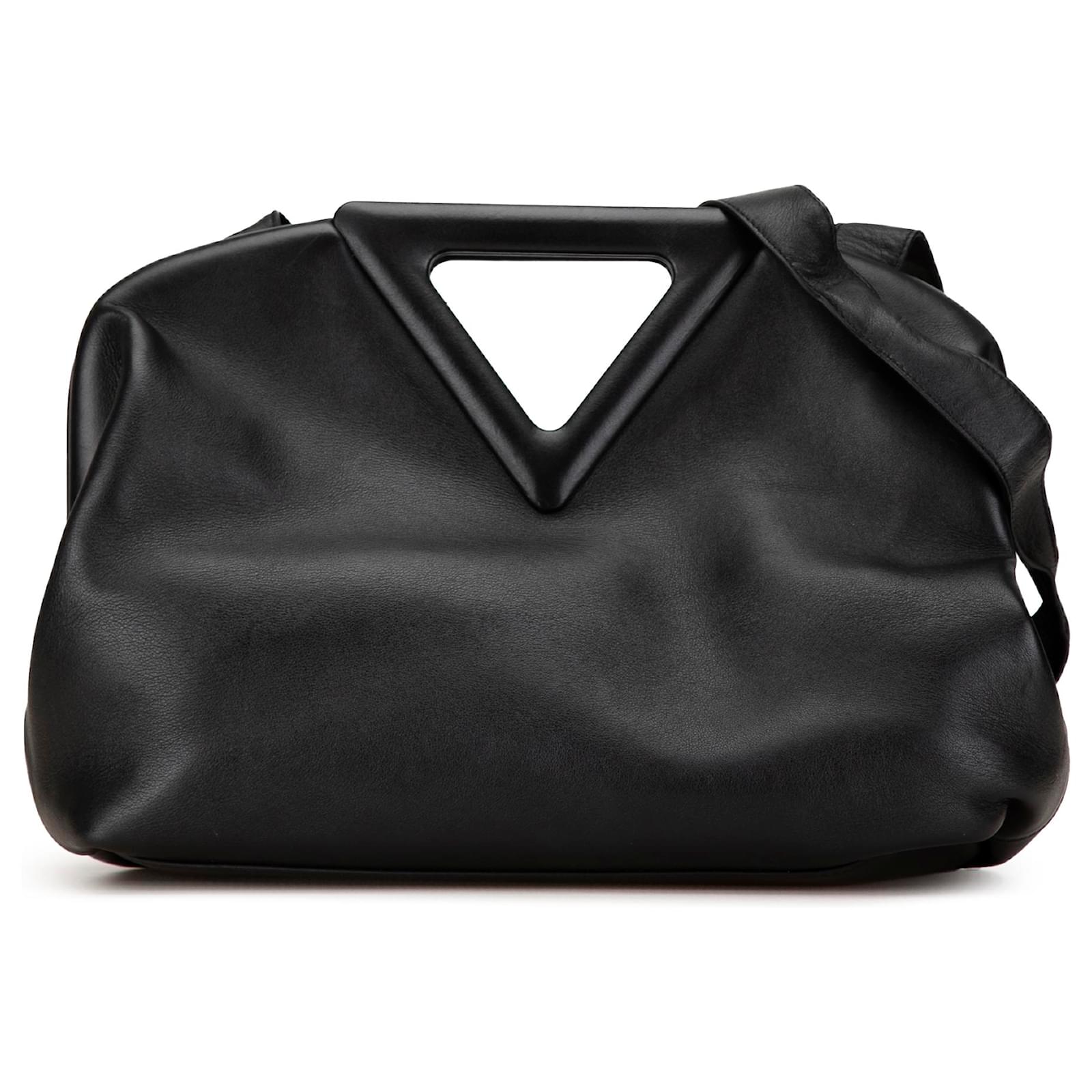 Bottega Veneta Black Medium Leather Point Bag Pony-style calfskin ref ...