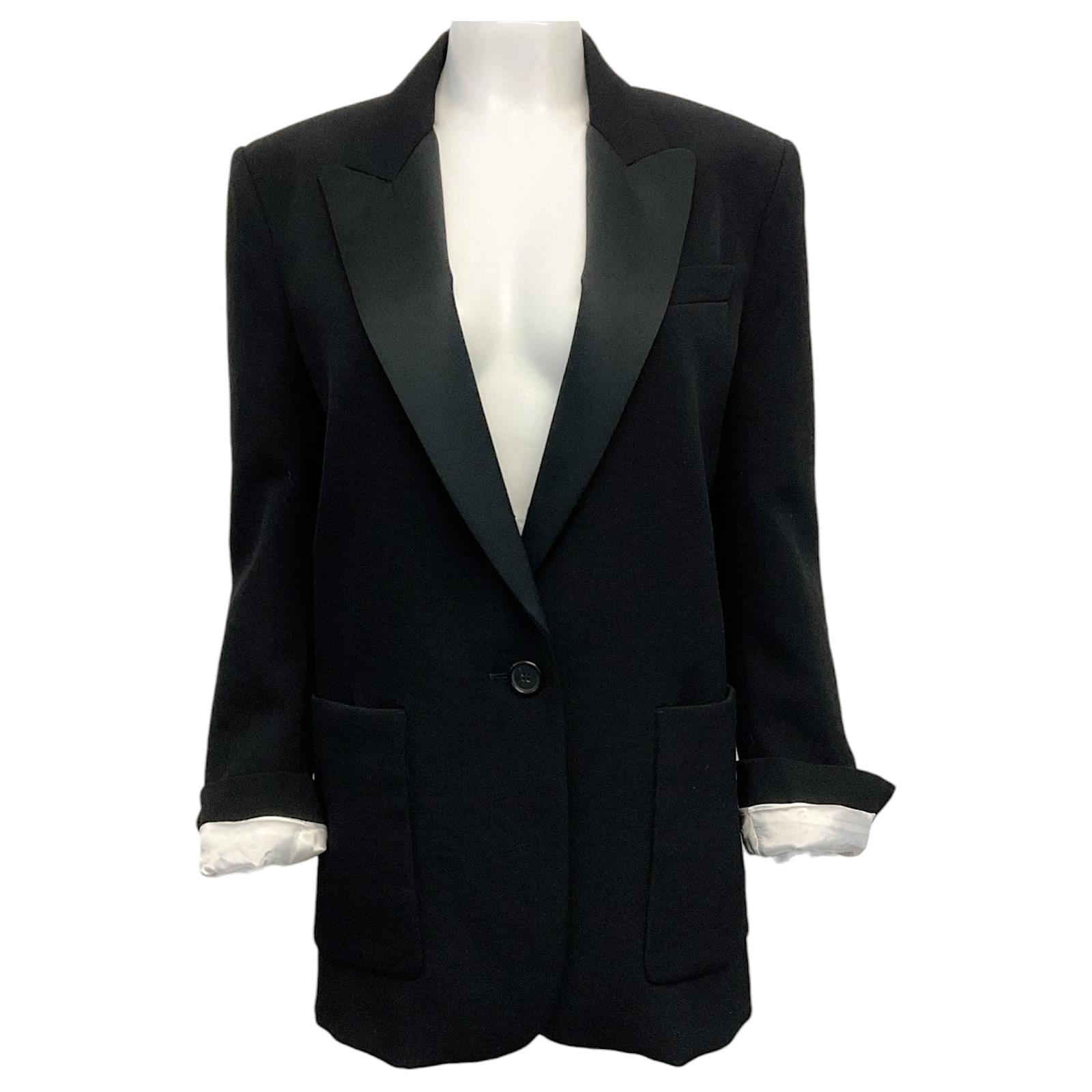 Isabel Marant Black Layla Tuxedo Jacket Polyester ref.1638879 - Joli Closet