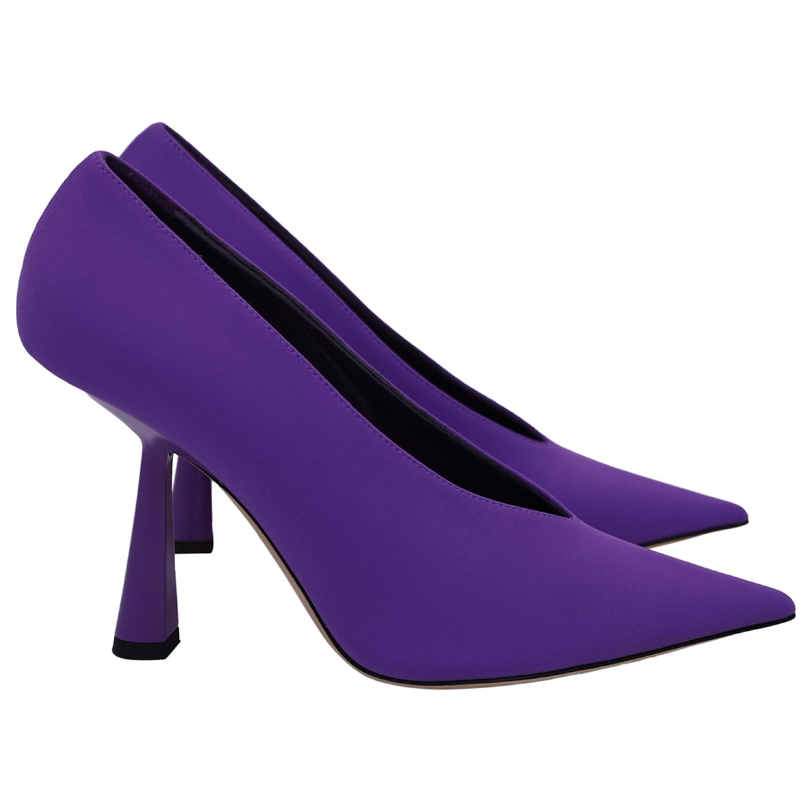 Jimmy Choo Maryanne 100 Pointed Pumps in Violet Satin Purple ref ...