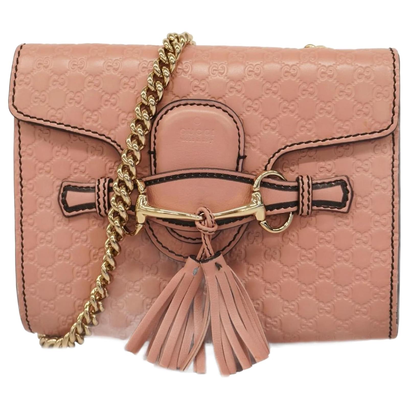 Gucci Micro Guccissima Shoulder Bag Pink Leather ref.1639853 - Joli Closet