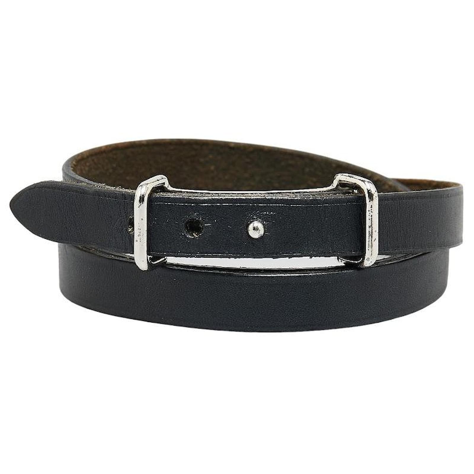 Hermès Hermes Api2 Leather Bracelet Black ref.1647776 - Joli Closet