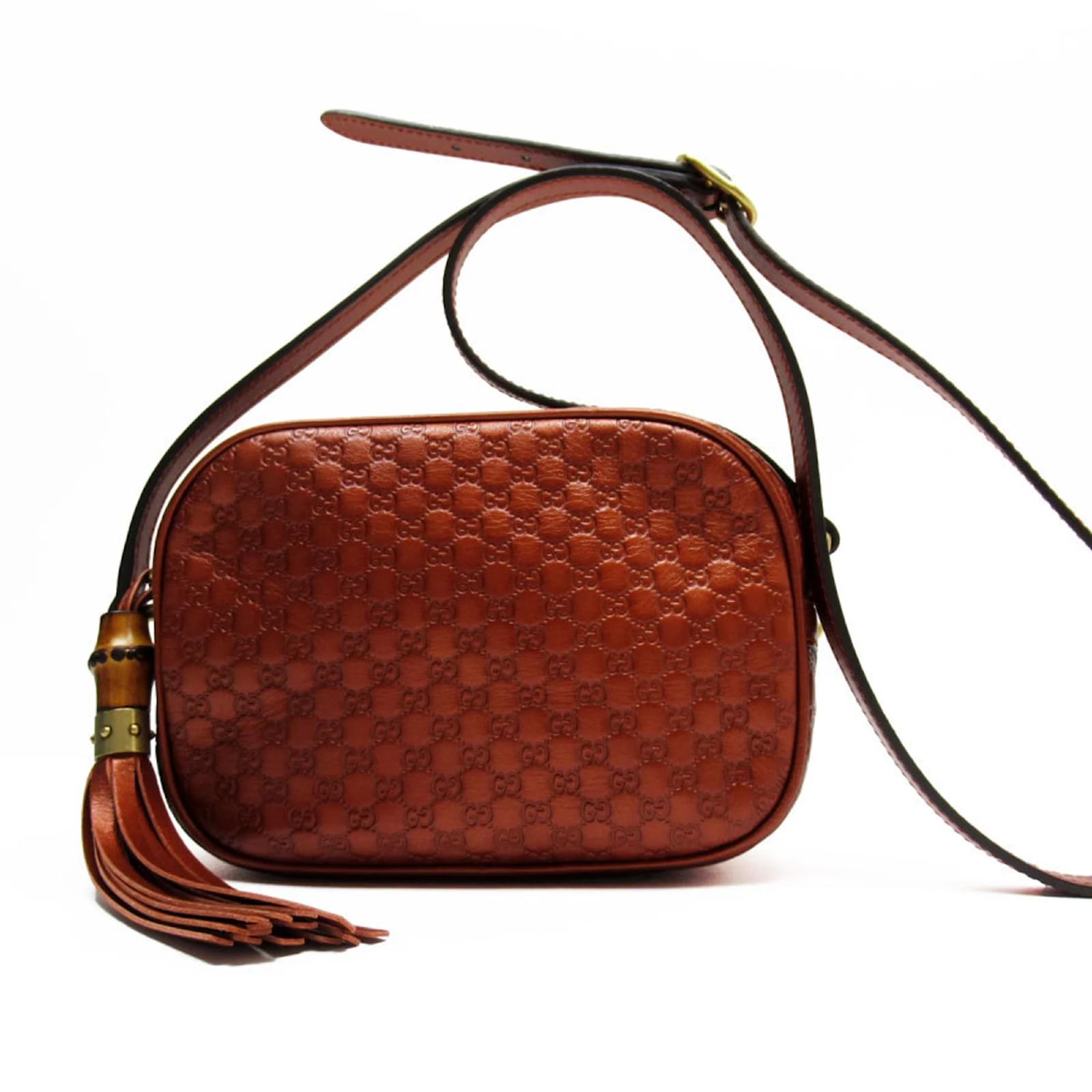 Gucci Micro Guccissima Leather Shoulder Bag Brown ref.1662348 - Joli Closet