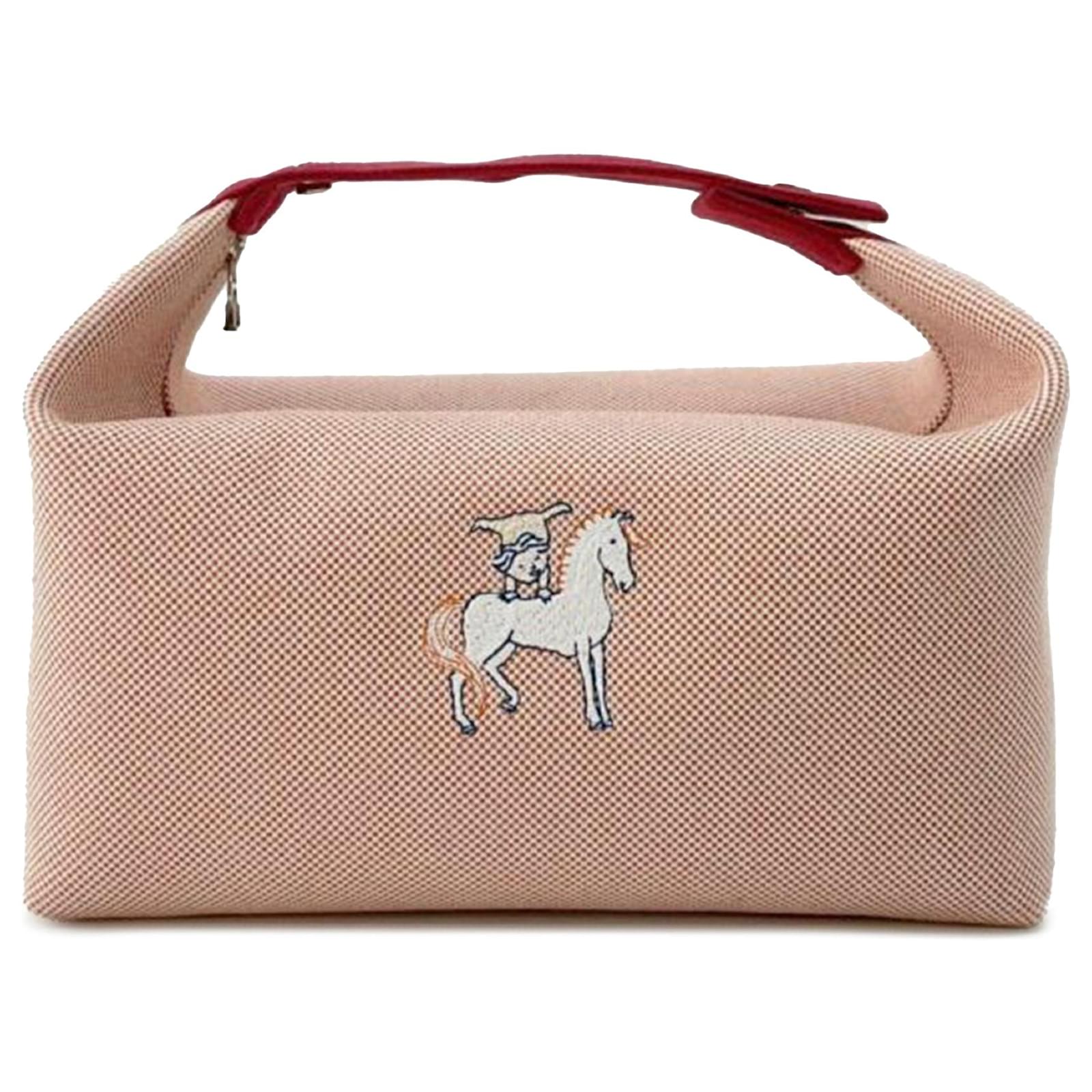 Pink Hermès Large Toile Bride A Brac Cabriole Case (Sold) - Joli Closet