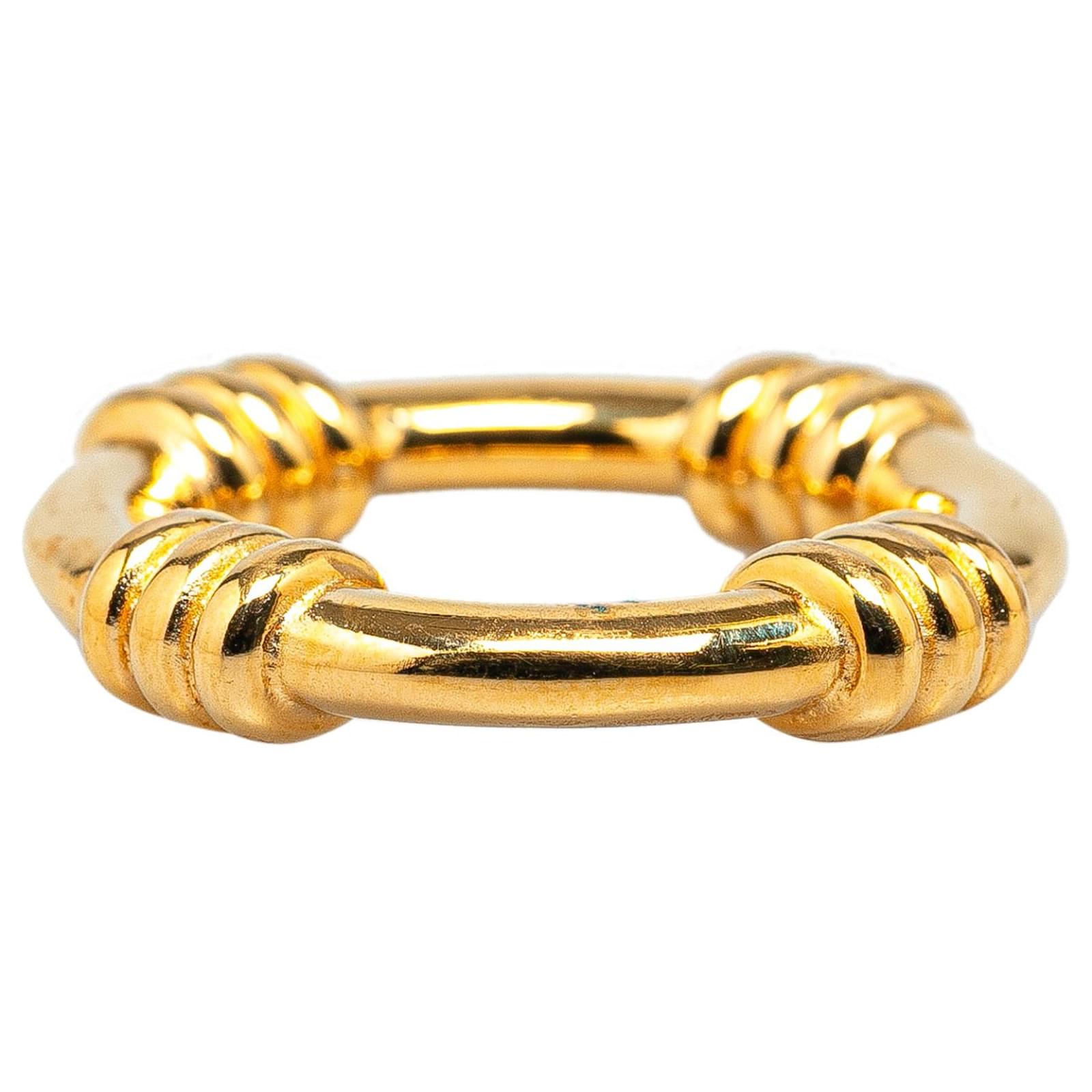 Hermes gold scarf ring store