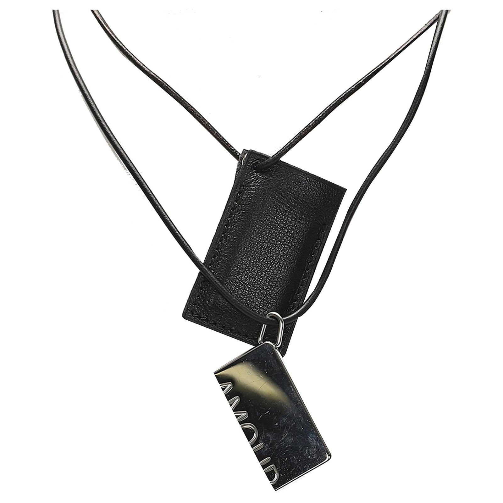 Hermès Black Hermes Api Leather Choker ref.1664777 - Joli Closet