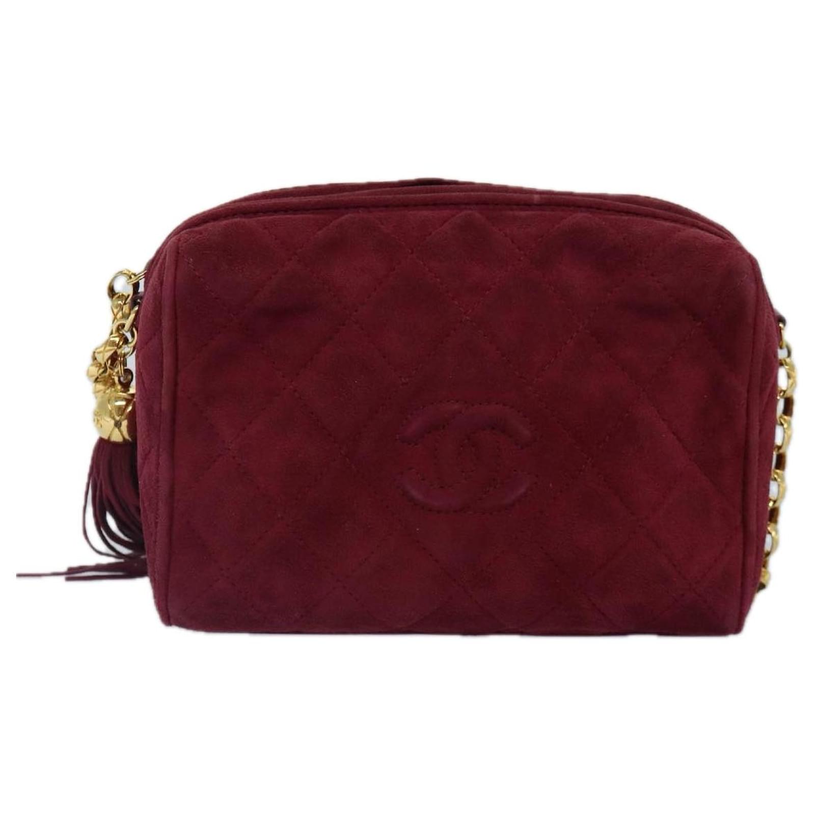 Chanel Camera Dark red Suede ref.1665046 - Joli Closet