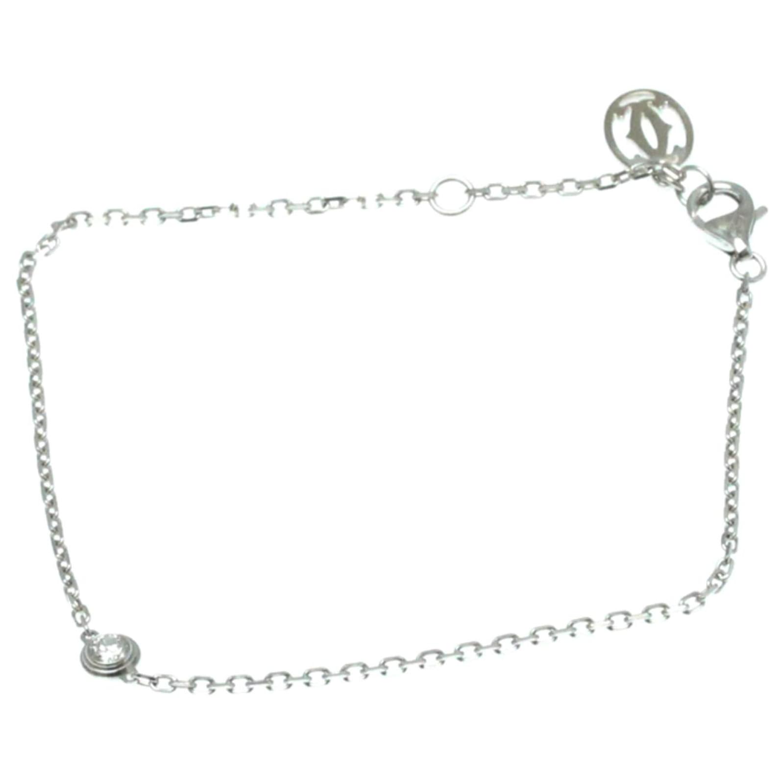 Cartier Light Diamonds de Cartier Charm Bracelet Silvery White gold ref ...