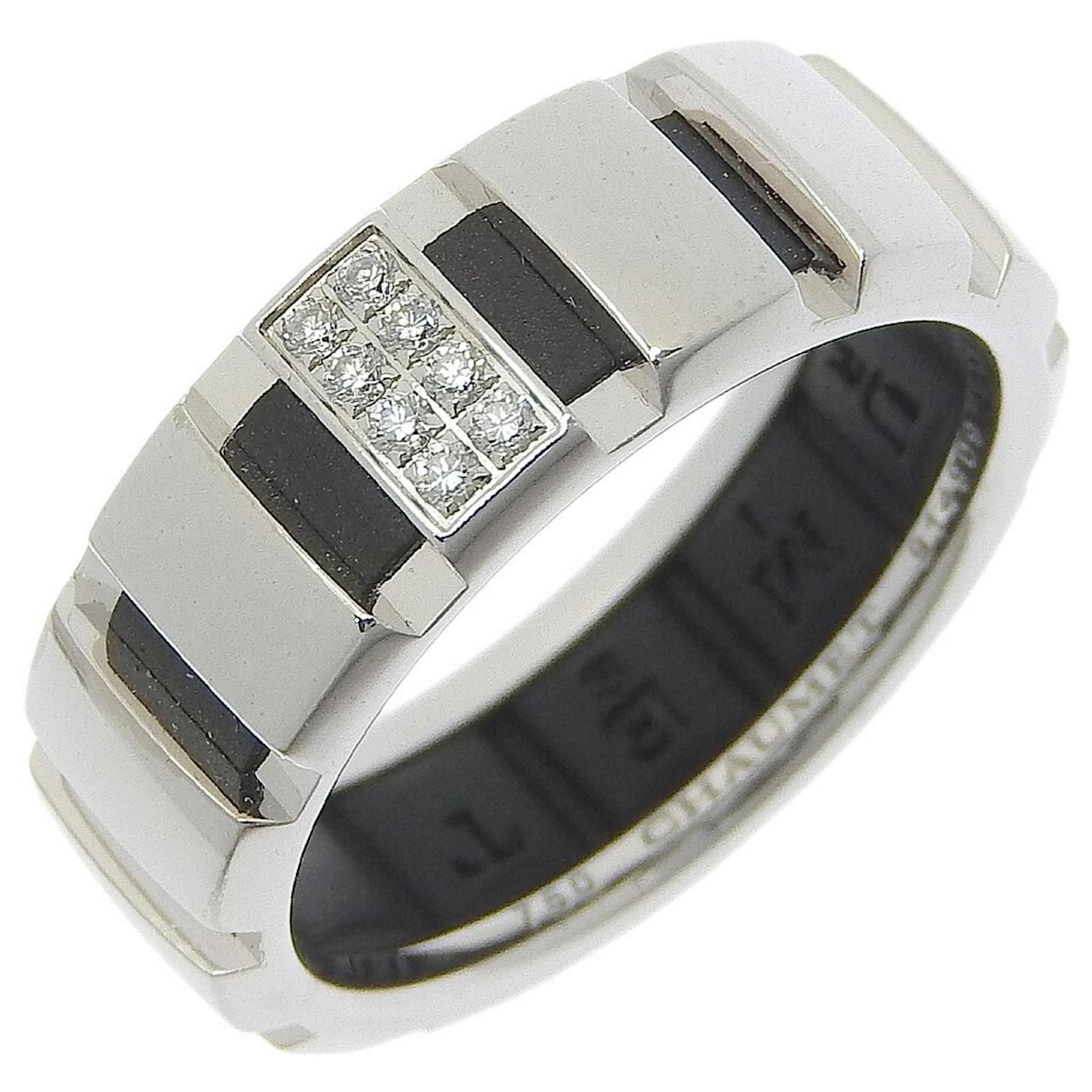 Chaumet Class One Band Ring White gold Rubber ref.1666573 - Joli Closet