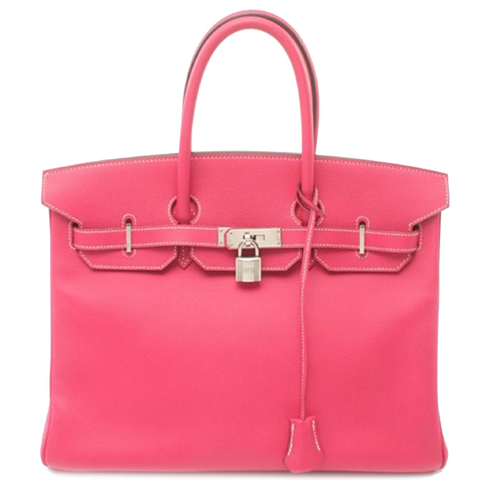 Hermès Pink Epsom Birkin Retourne 35 Leather Pony-style calfskin ref ...