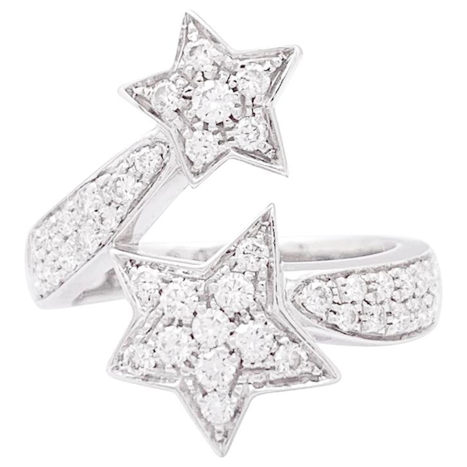 Chanel ring, 'Comet', in white gold and diamonds. ref.1669136 - Joli Closet