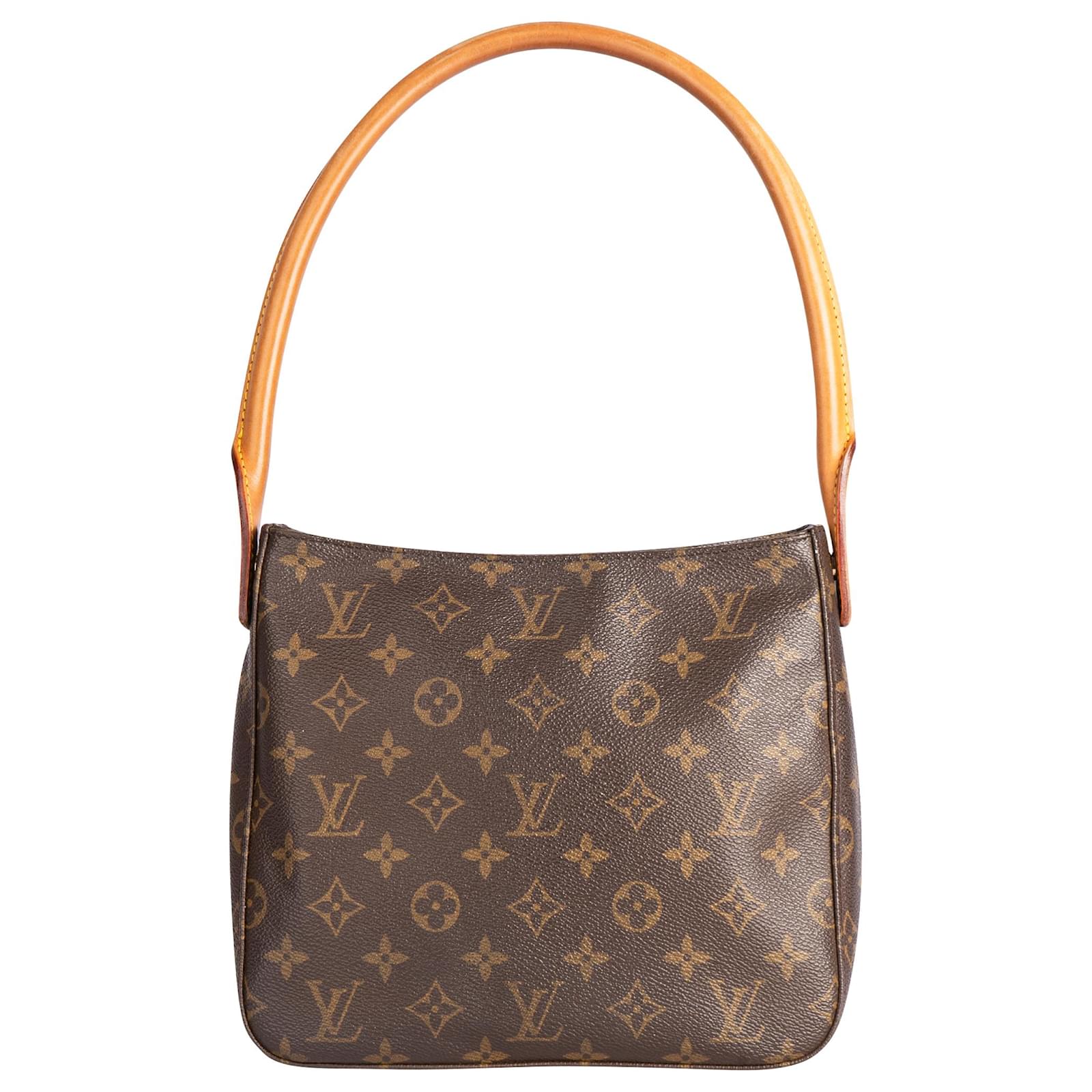 Louis Vuitton Canvas Monogram Looping MM Shoulder Bag Brown Leather ref ...