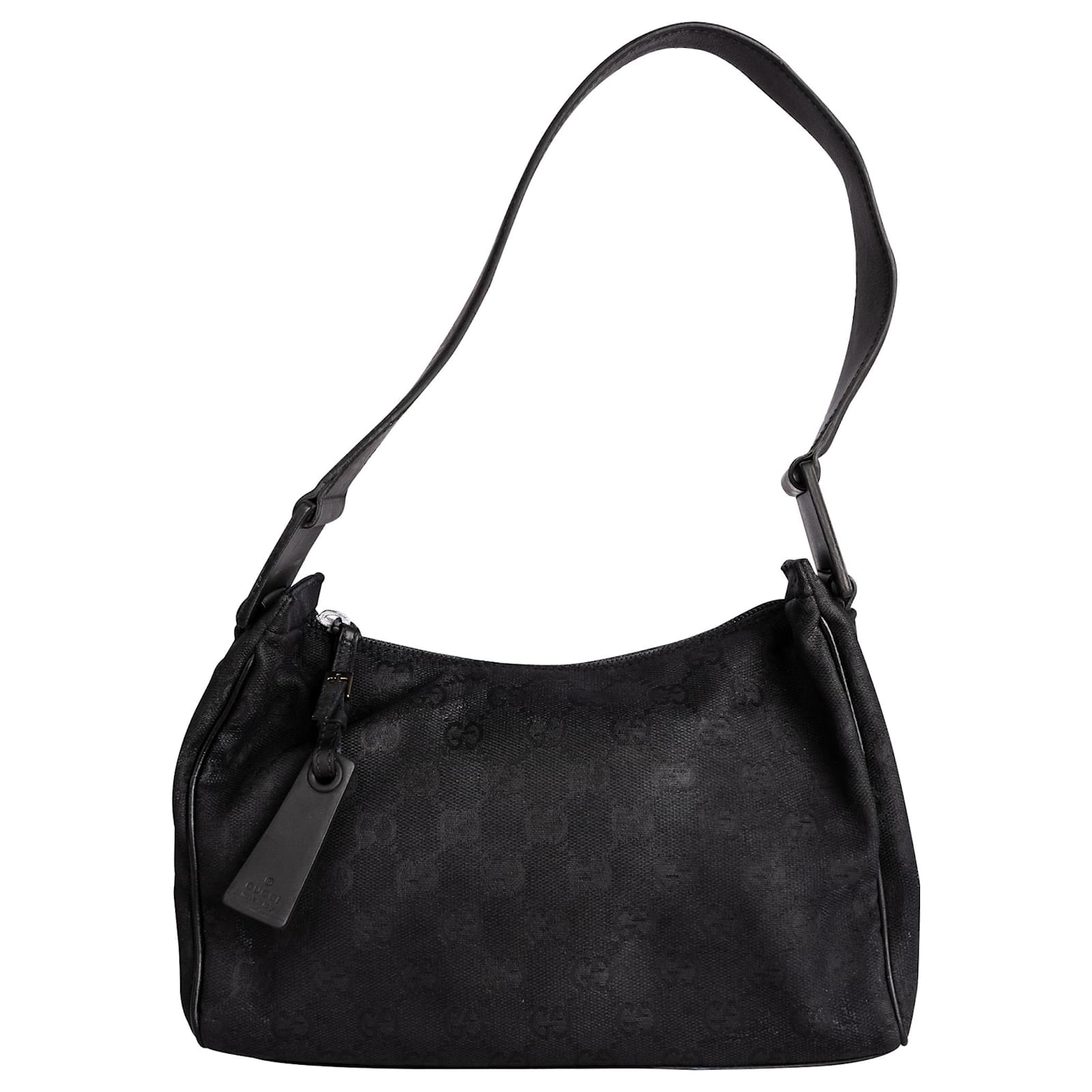Gucci GG Monogram Shoulder Bag Black Leather ref.1669250 - Joli Closet