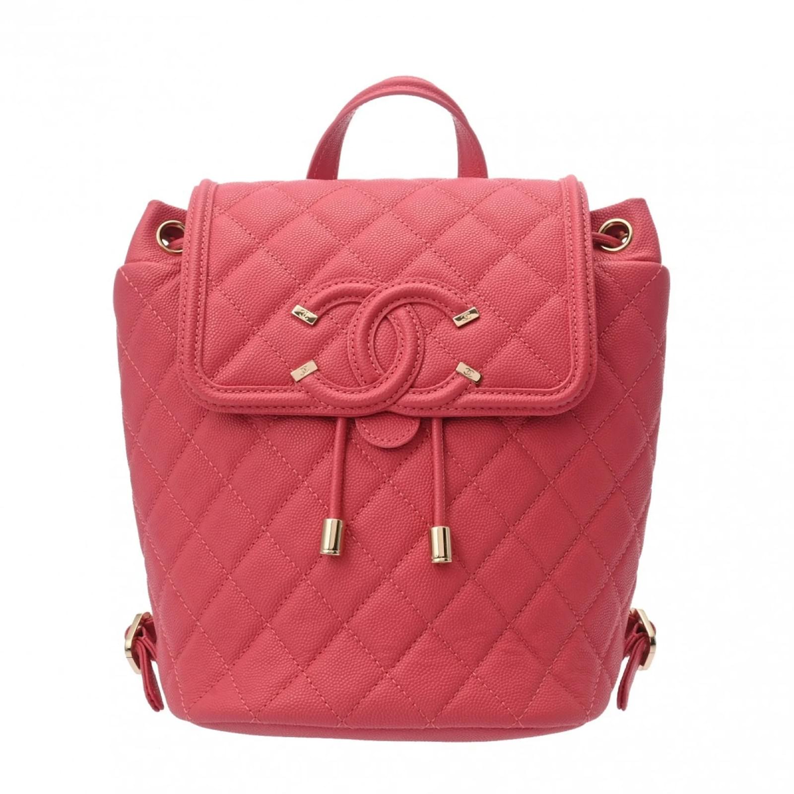 Chanel CC Figley Backpack in Pink Leather ref.1671357 - Joli Closet