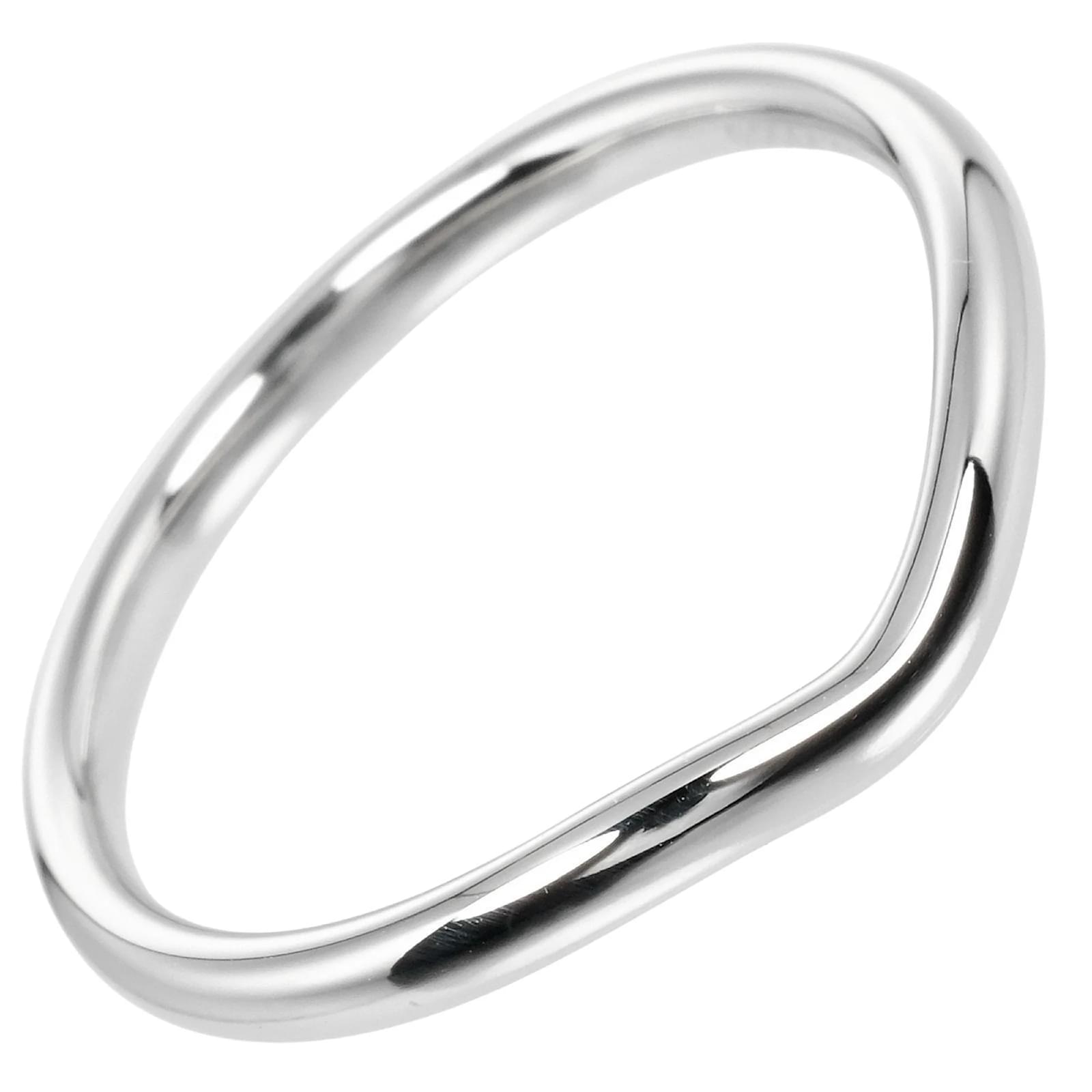 Tiffany & Co. Platinum Curved Band Ring ref.1673659 - Joli Closet