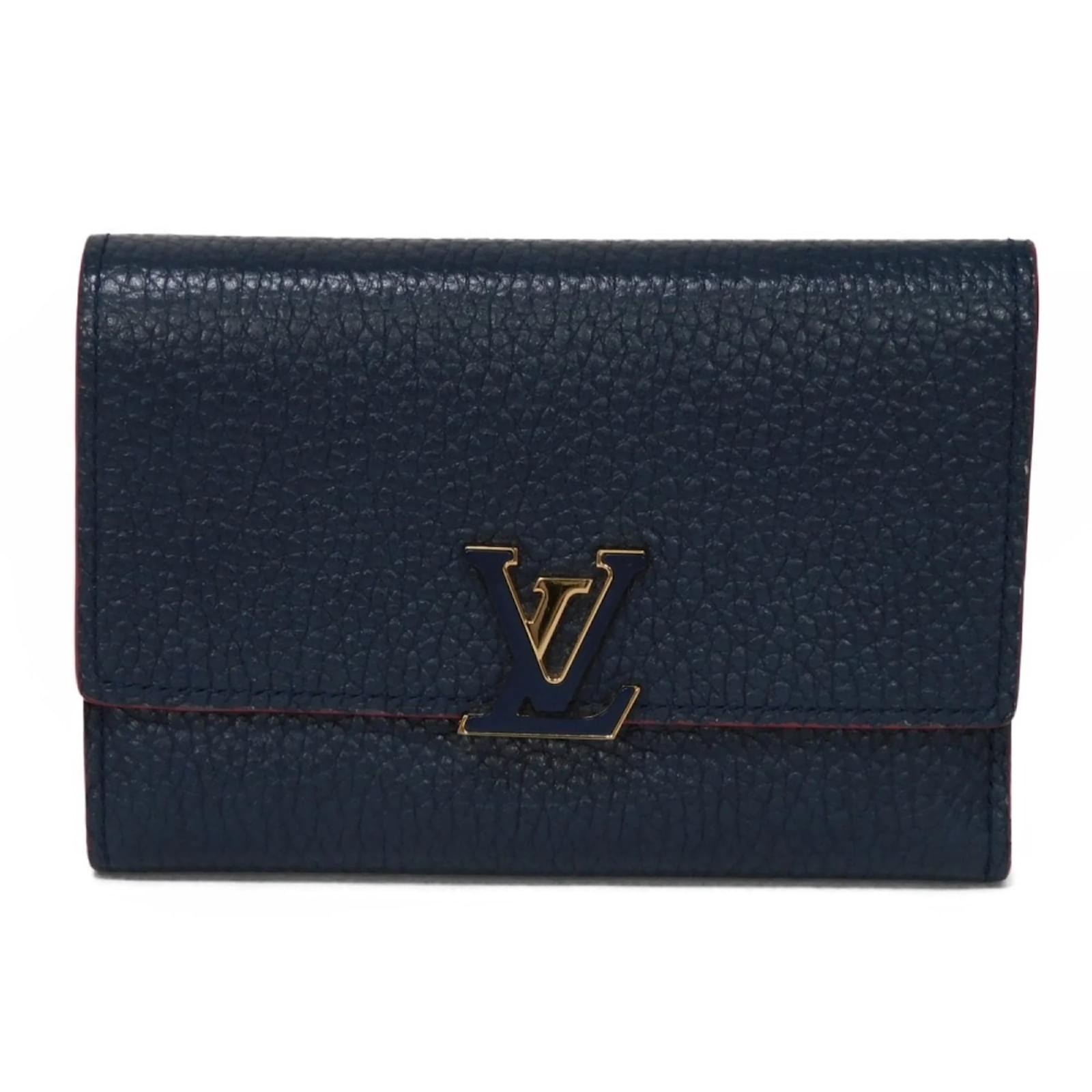 Capucines Louis Vuitton Tri-fold Wallet in Marine Rouge and Navy Red ...