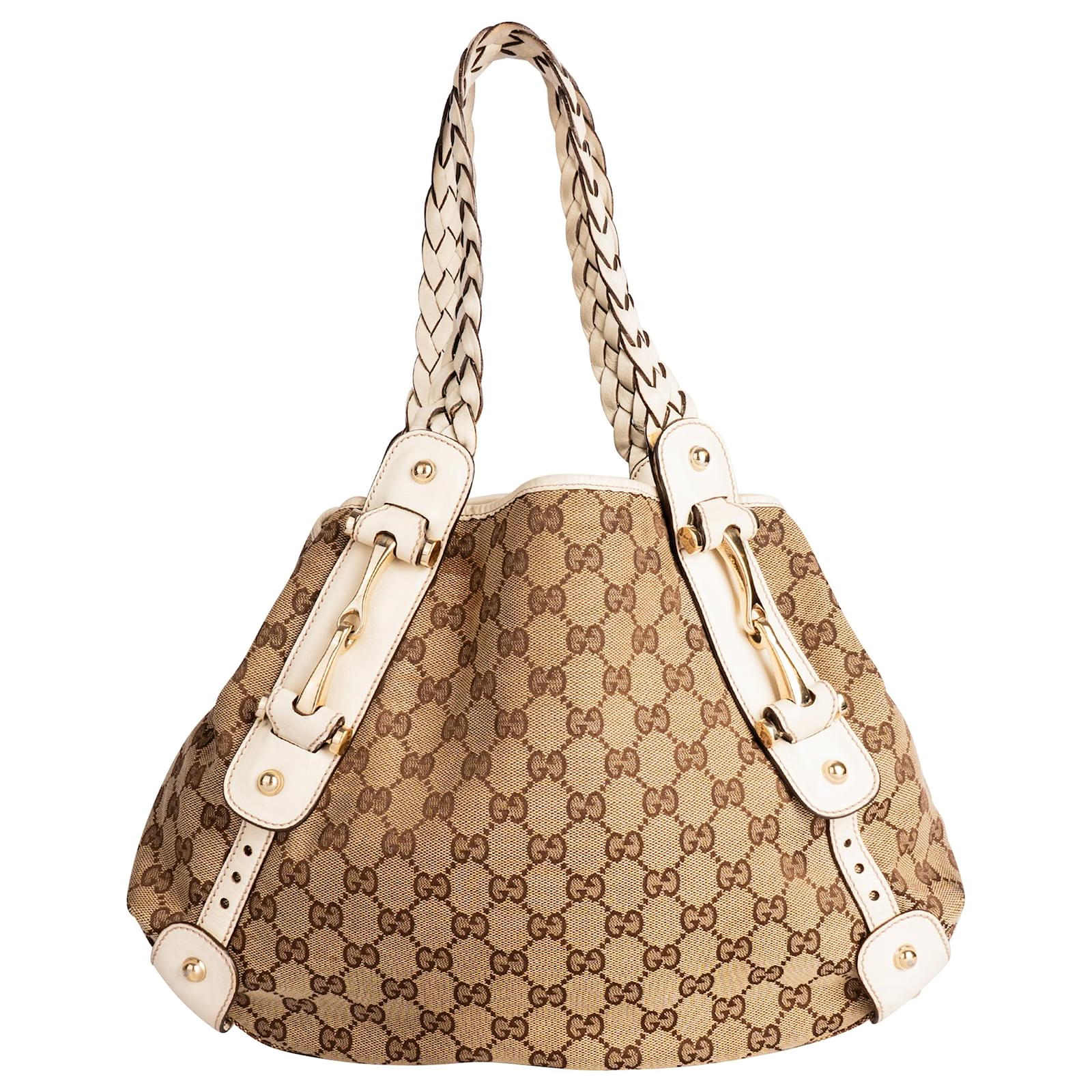 Gucci New Collection Leather Abbey Shoulder Bag Beige Cloth ref.1675218 ...