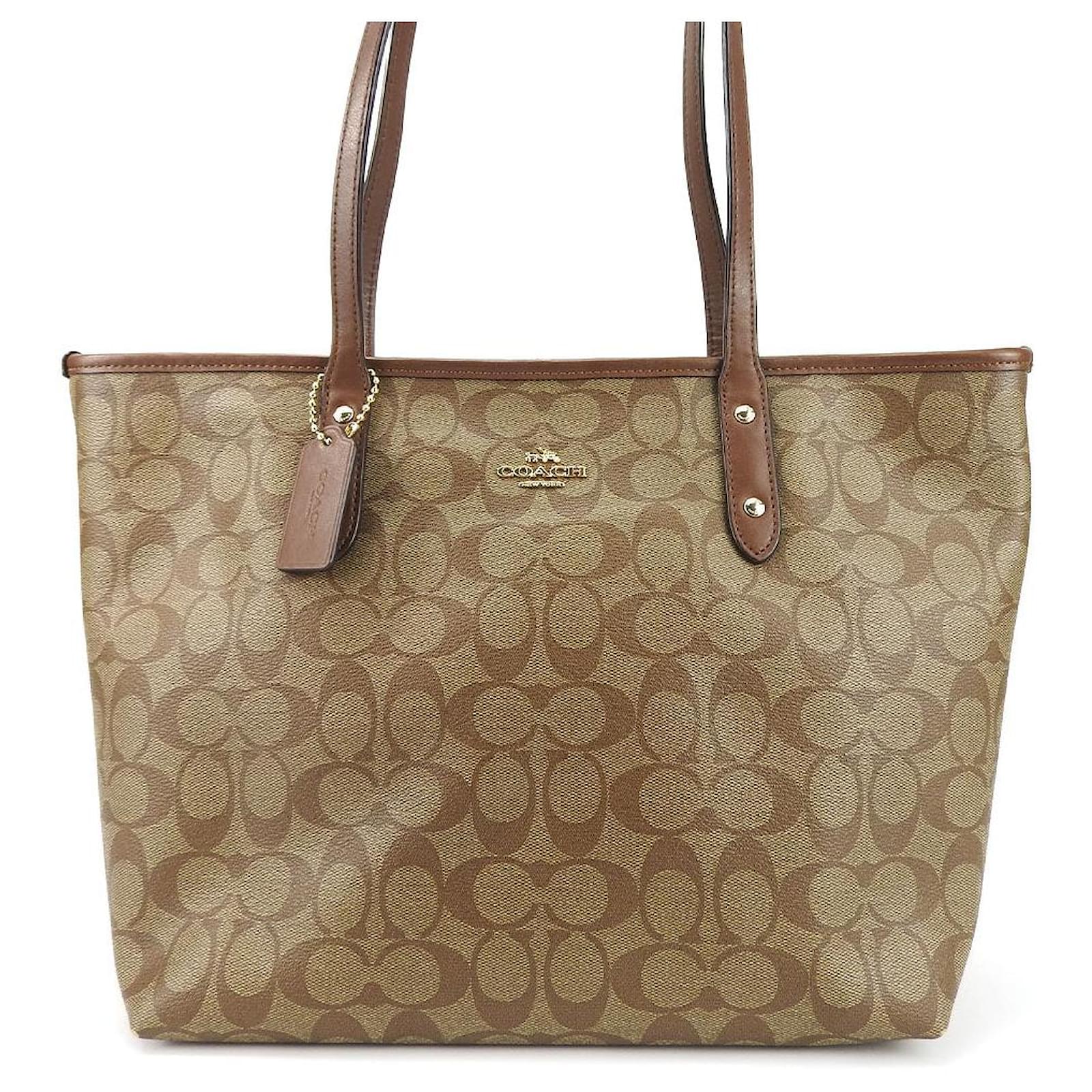 Coach F58292 Signature Tote Bag Brown Cloth ref.1676412 - Joli Closet
