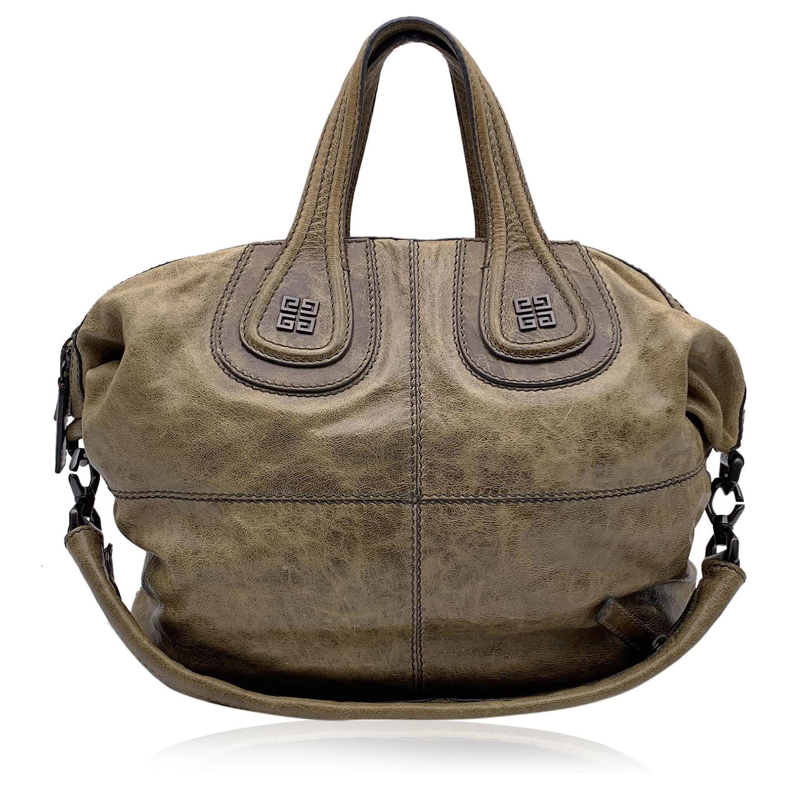 Givenchy Brown Distressed Leather Nightingale Duffle Bag Weekender ref ...