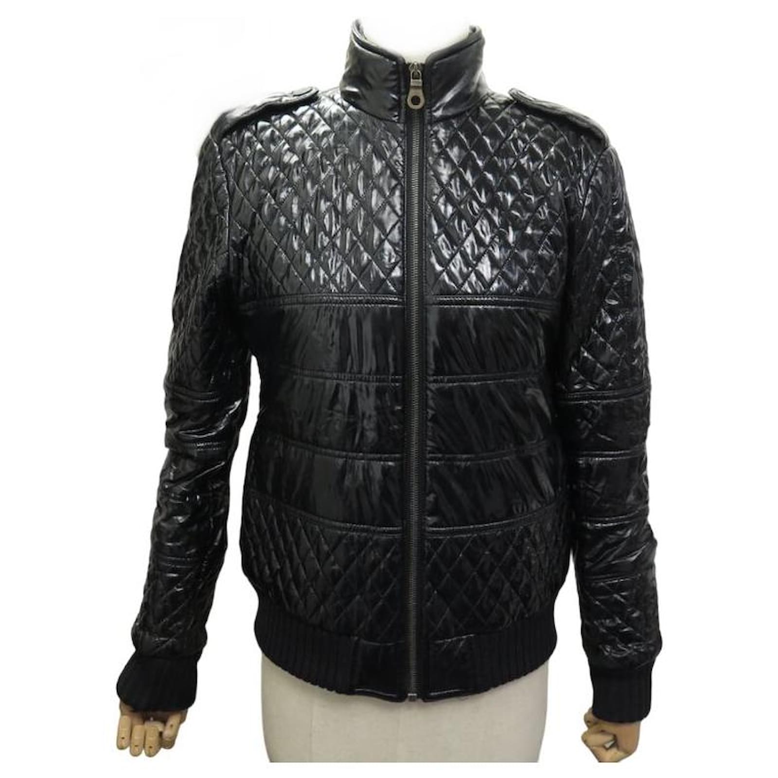 CHANEL JACKET QUILTED DOWN COAT P42148V30578 S 36 COAT JACKET Black ...
