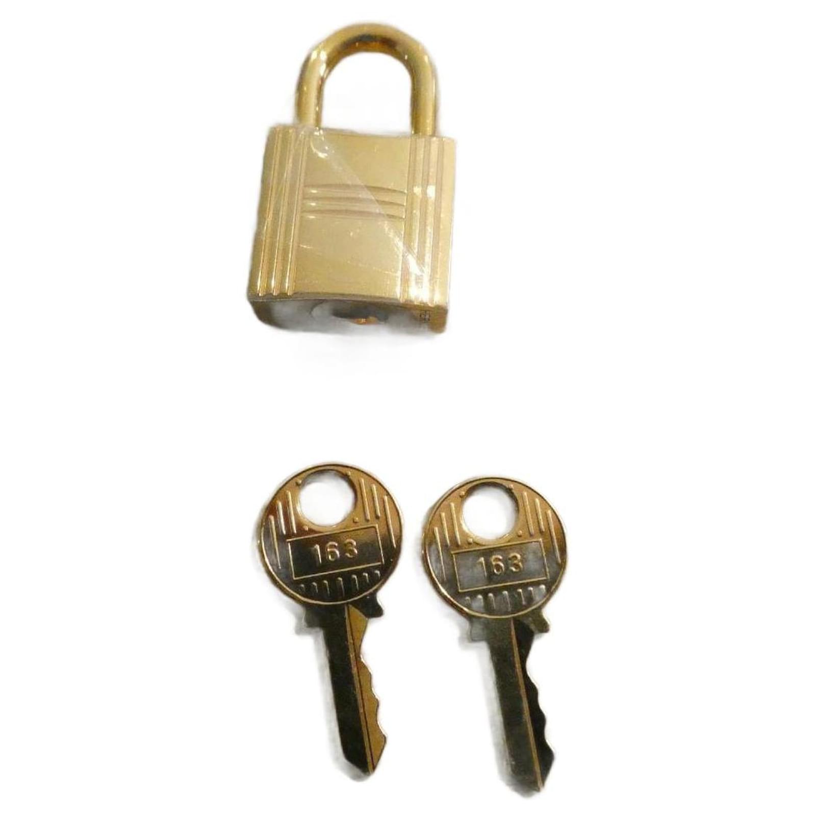 Hermès new gold-plated steel padlock with 2 keys for Birkin and Kelly ...