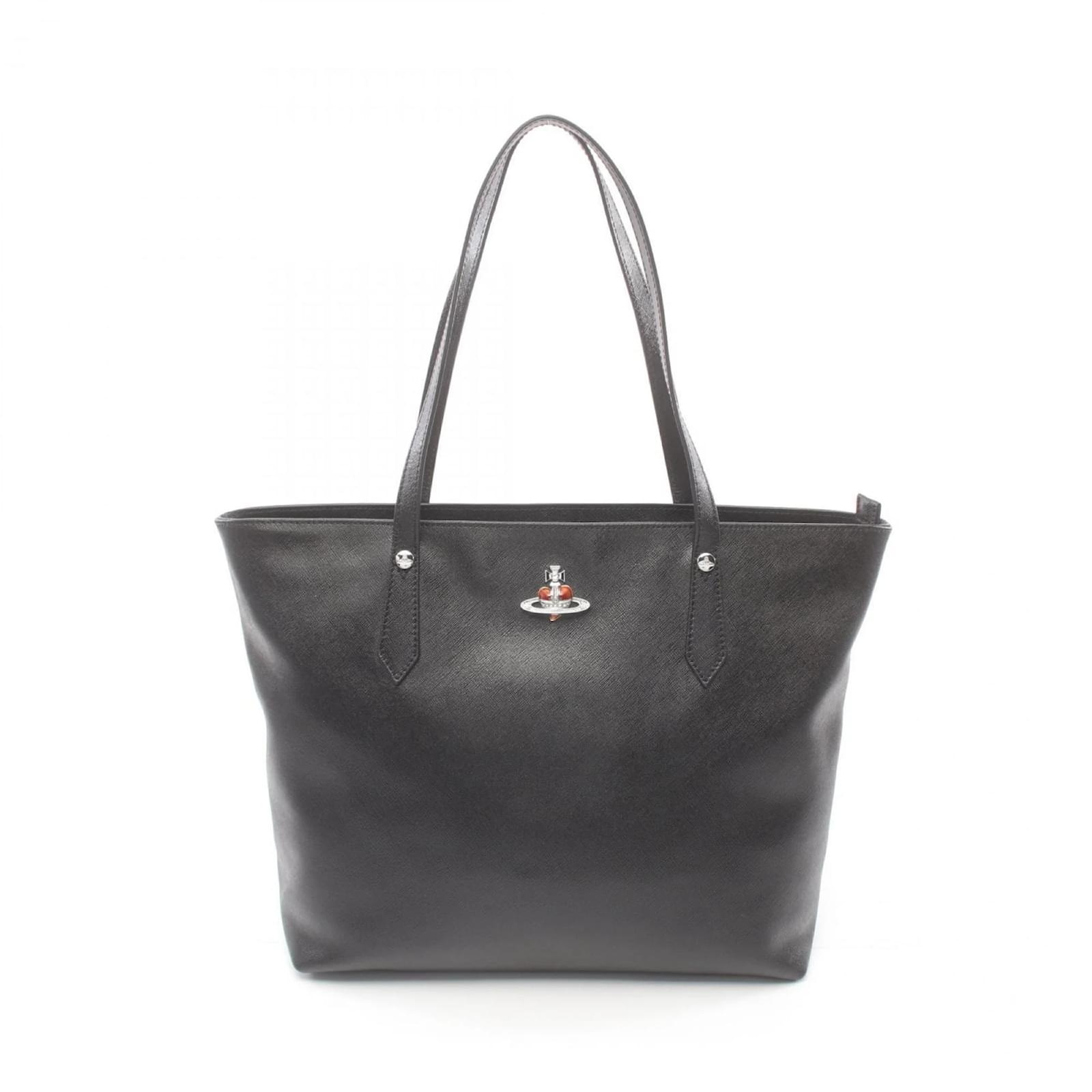 Vivienne Westwood Red Label Diamante Orb Tote Bag Black Leather ref ...
