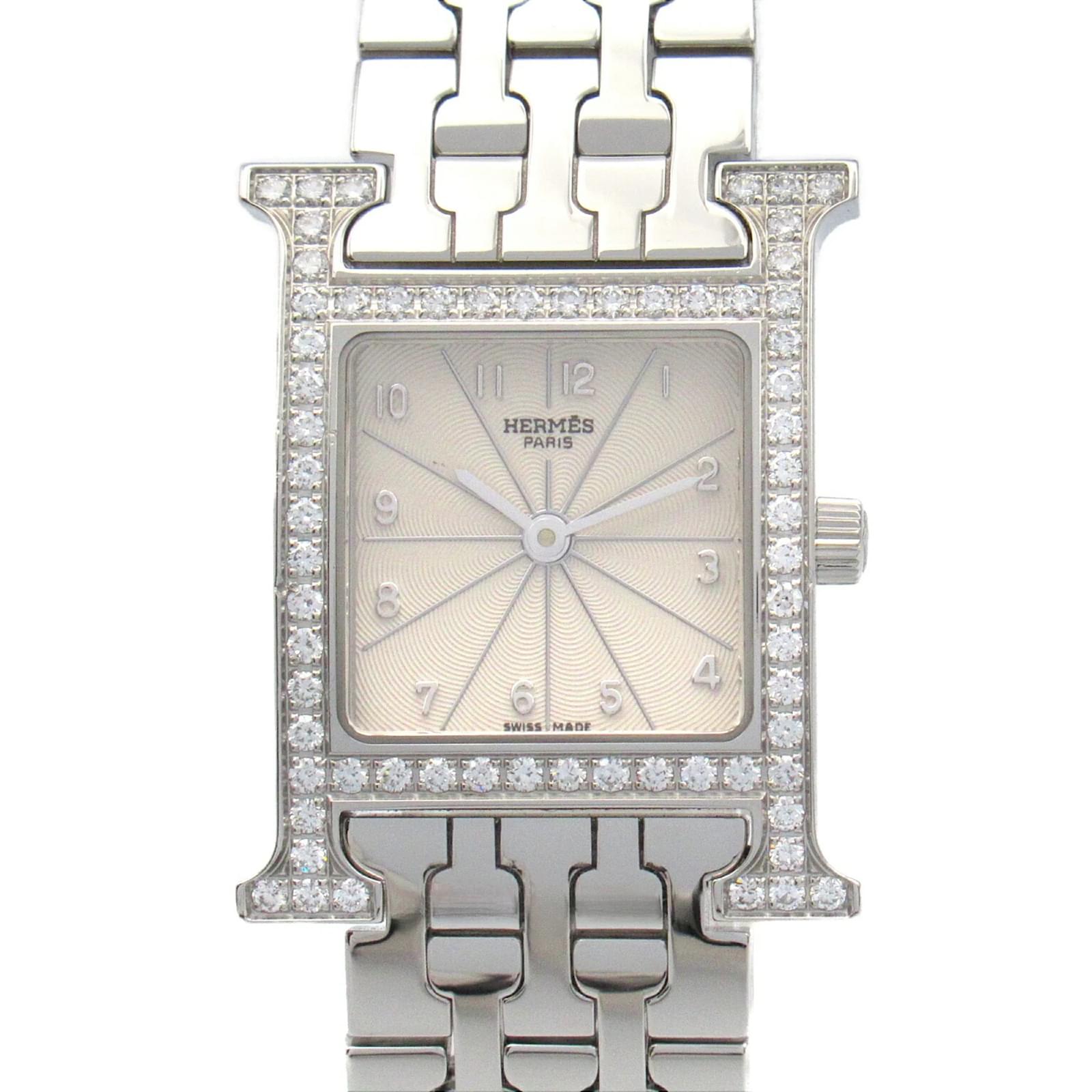 Hermès Hermes H Watch with Diamond Bezel ref.1693433 - Joli Closet
