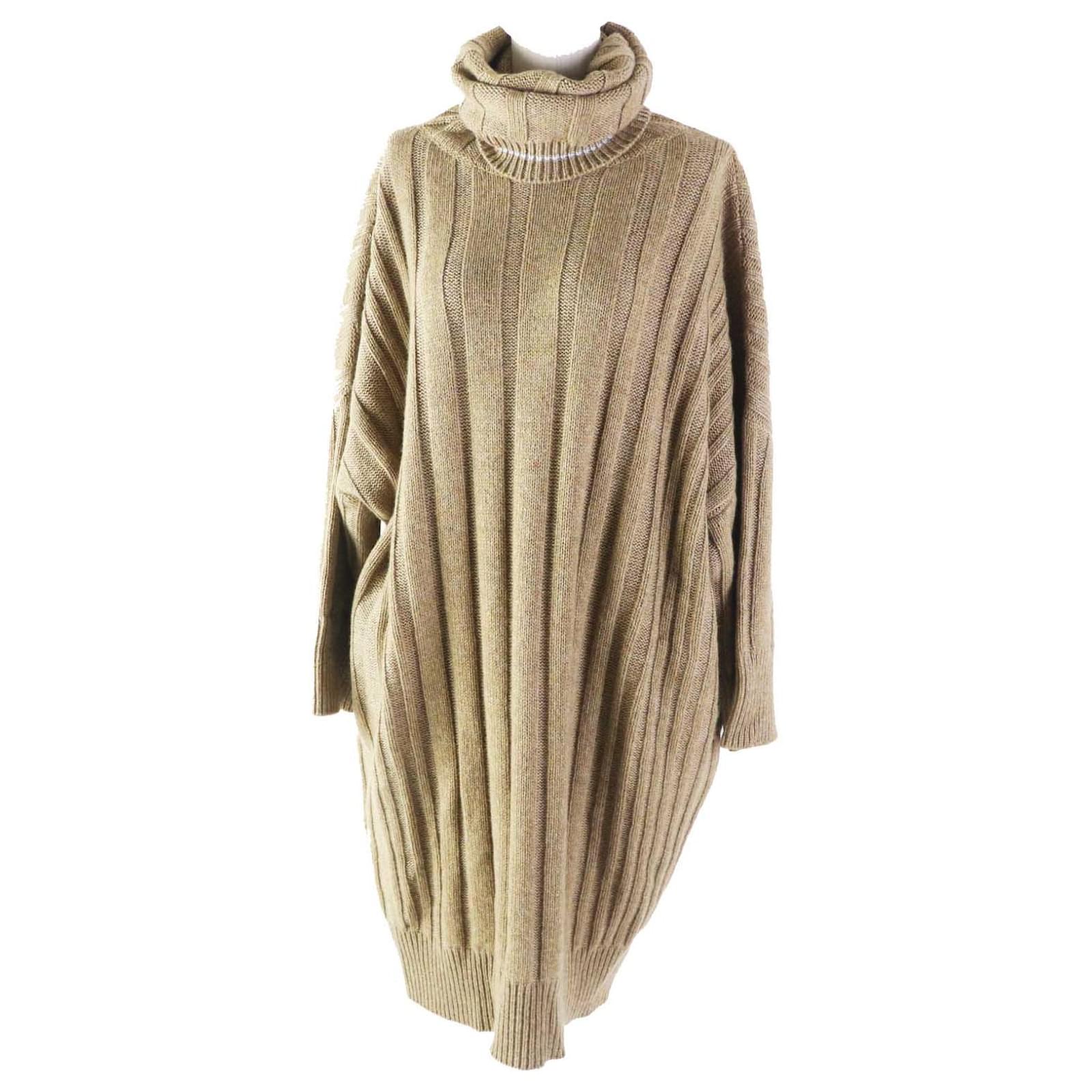 Hermès Hermes Cashmere Turtleneck Knit Dress Brown ref.1699003 - Joli ...