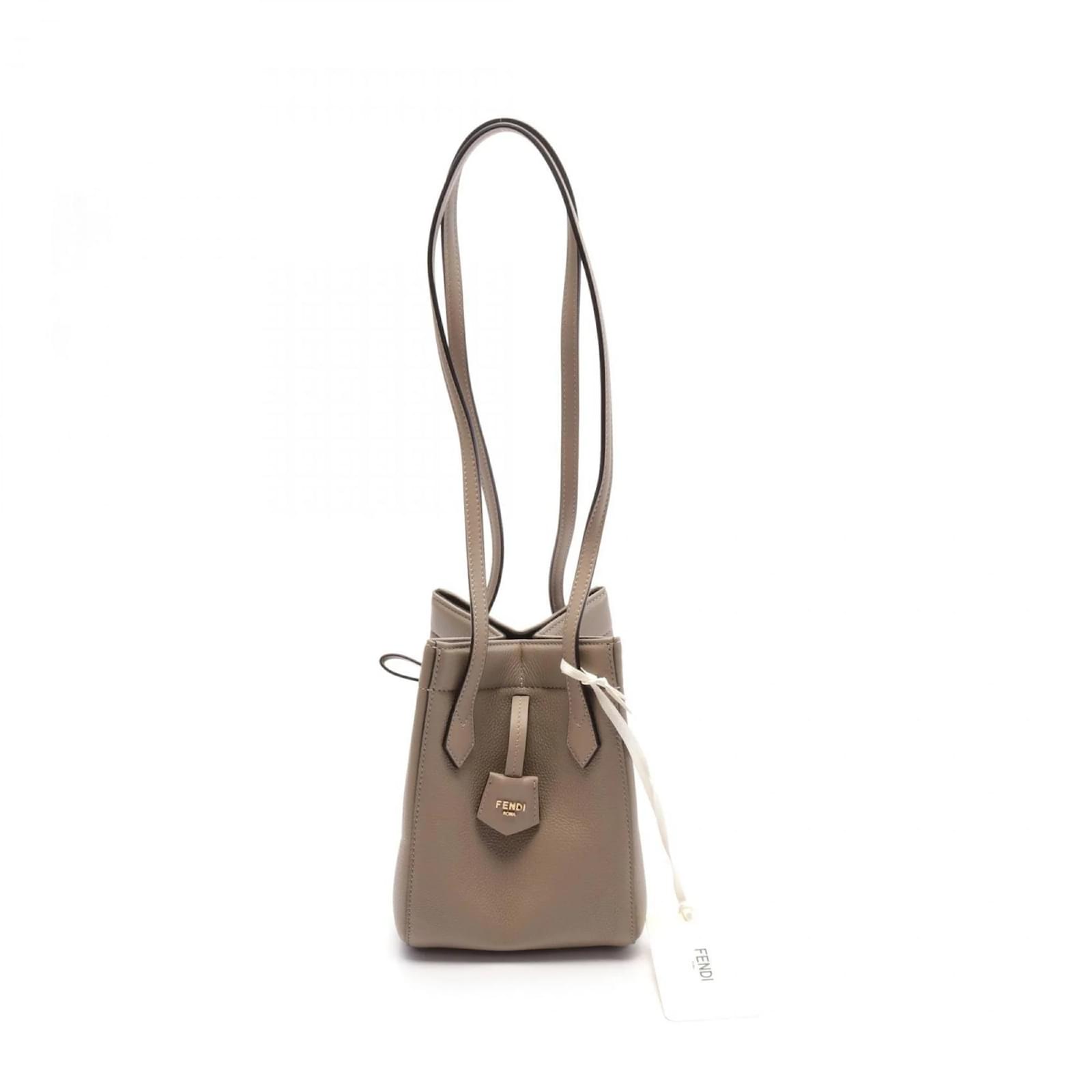 Fendi Origami Mini Shoulder Bag Beige Leather ref.1708363 - Joli Closet