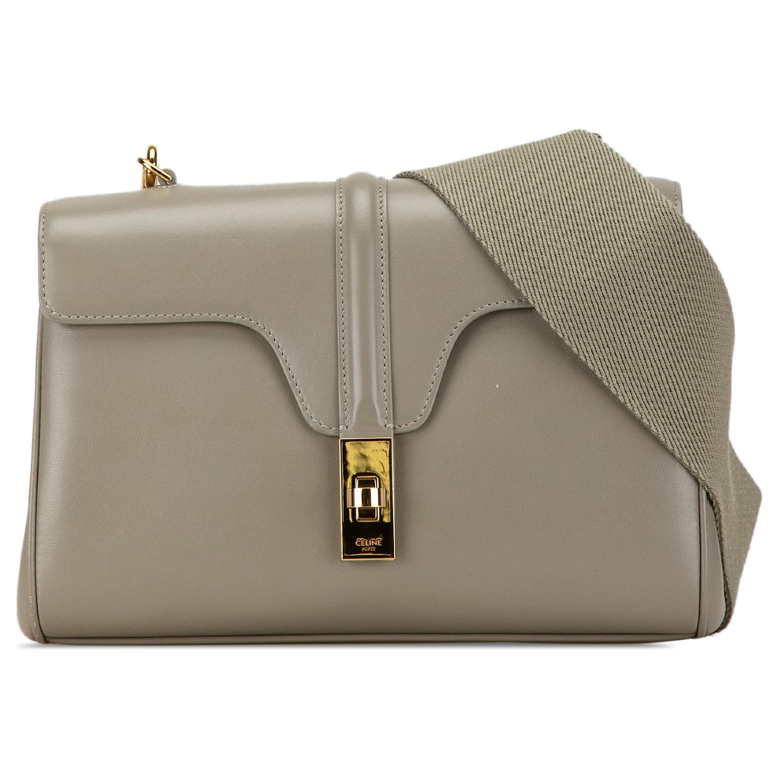 Céline Celine Green Teen Smooth Calfskin Soft 16 Crossbody Light green ...