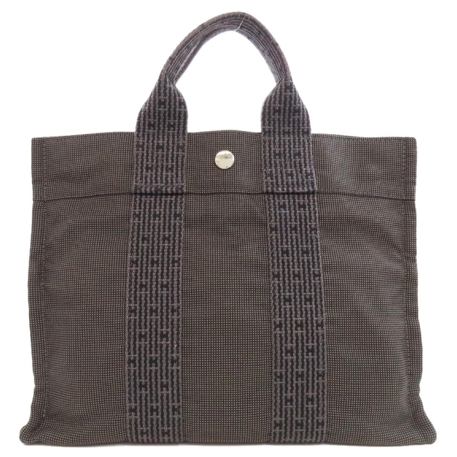 Hermès Hermes Air Line Tote PM Handbag Brown Cloth ref.1709321 - Joli ...