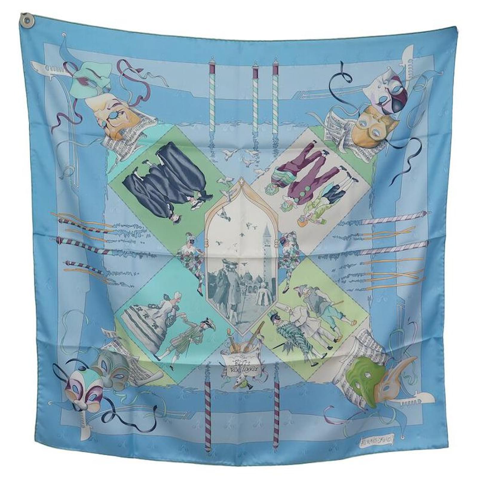 Hermès NINE HERMES SCARVES VENETIAN FESTIVITIES THE CARNIVAL OF VENICE ...