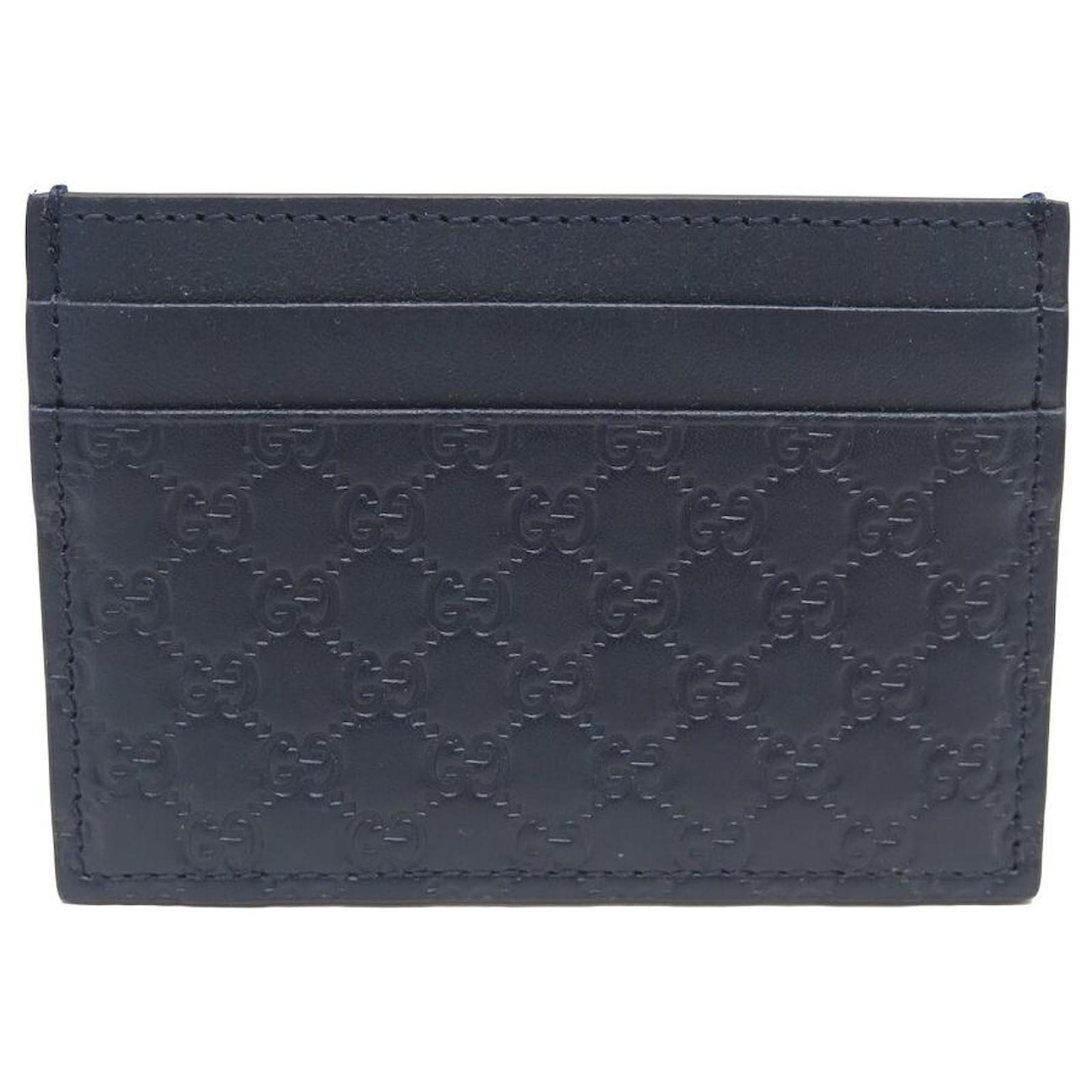 NINE GUCCI MICROGUCCISSIMA 262837 4CC MONOGRAMMED BLUE LEATHER CARDS ...